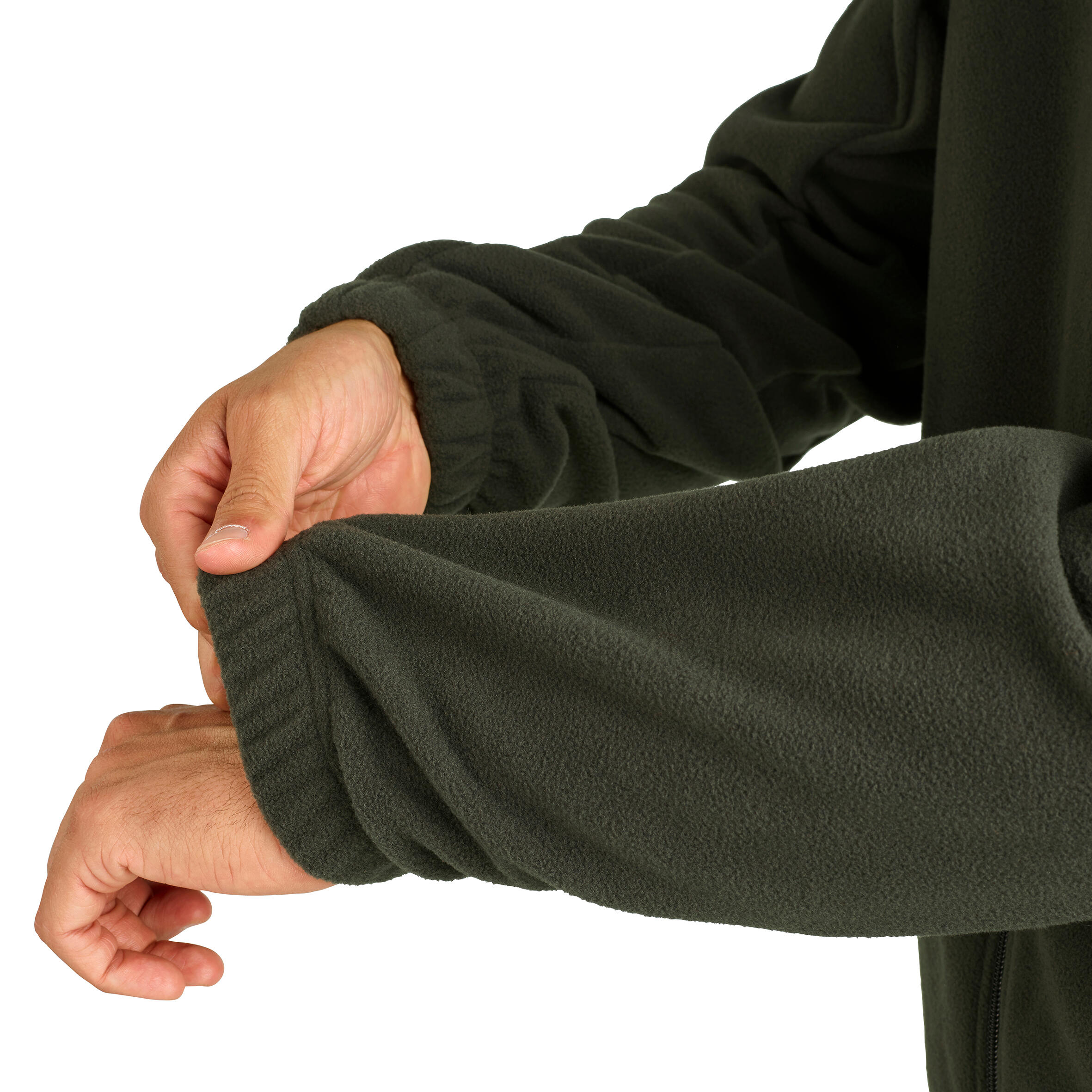 Hunting Fleece - 500 Brown/Green - Bronze Green, Deep shale - Solognac ...