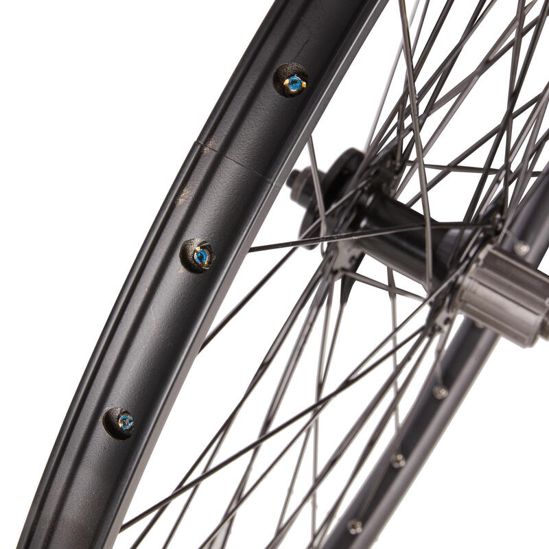 28" Reinforced Double-Walled Disc Brake QR Hybrid Bike Wheel - Black ...