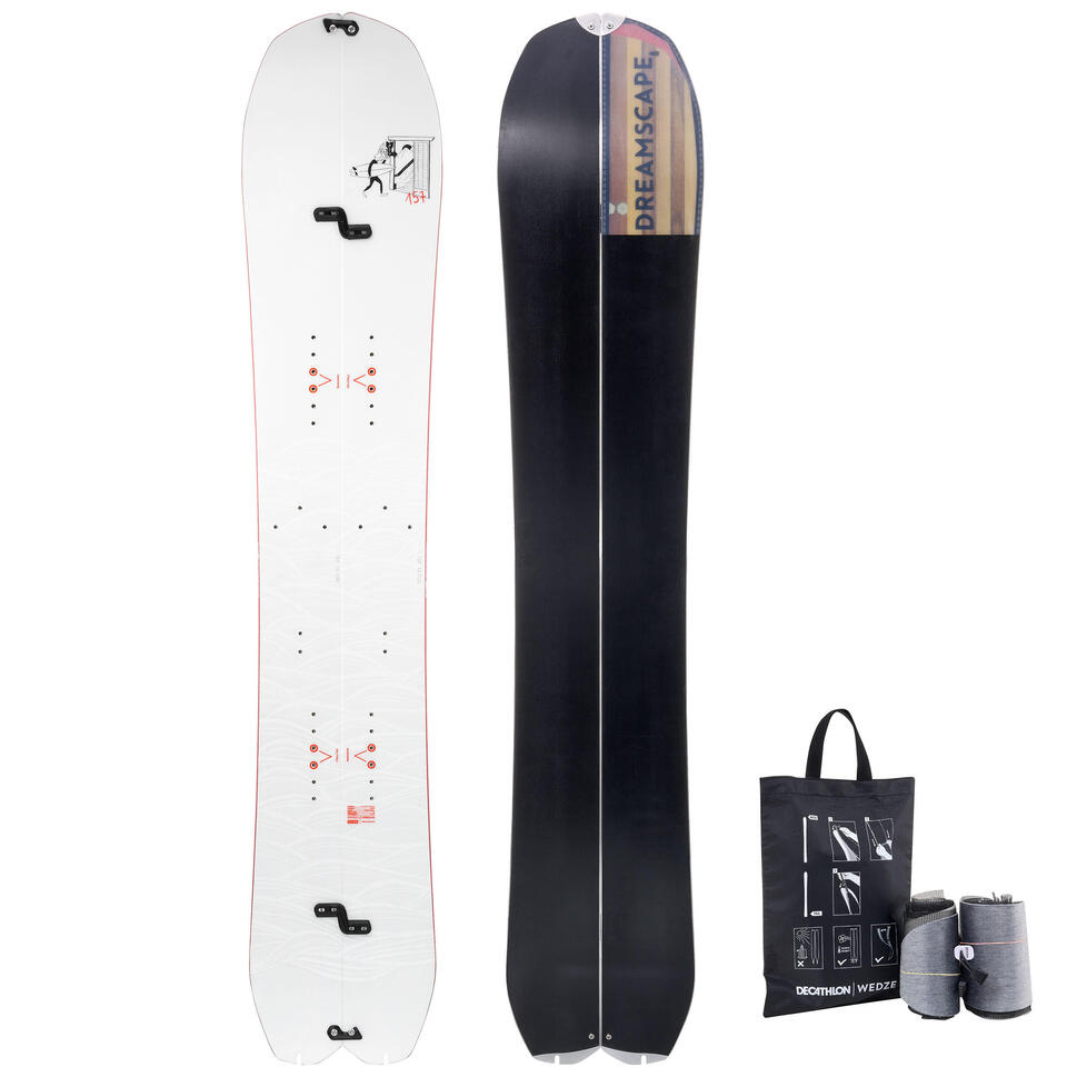 Splitboard set: prkno splitboard pro dospělé + pásy řezané na míru ...