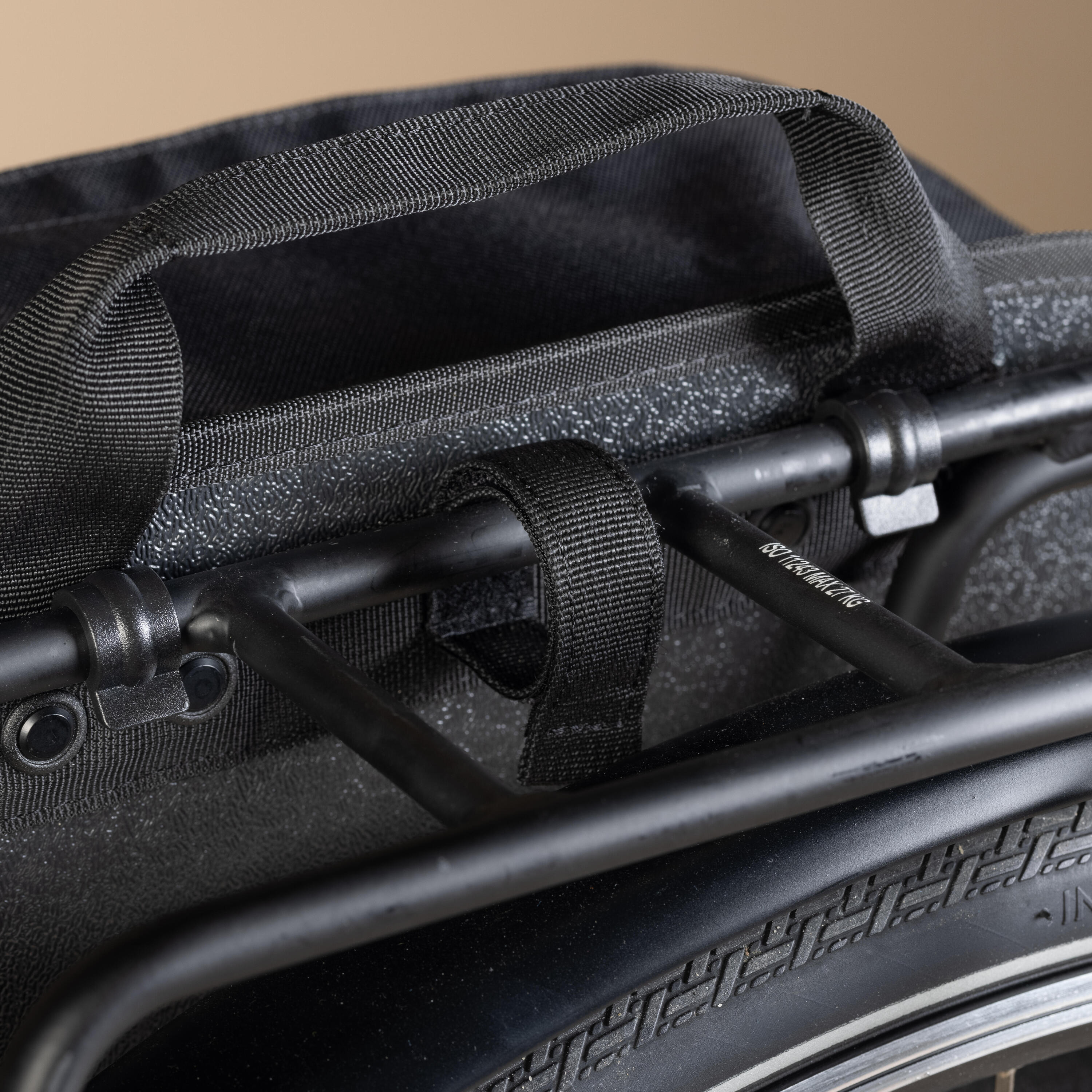 Bike Pannier Bag 100 15L Black/Grey - Grey
