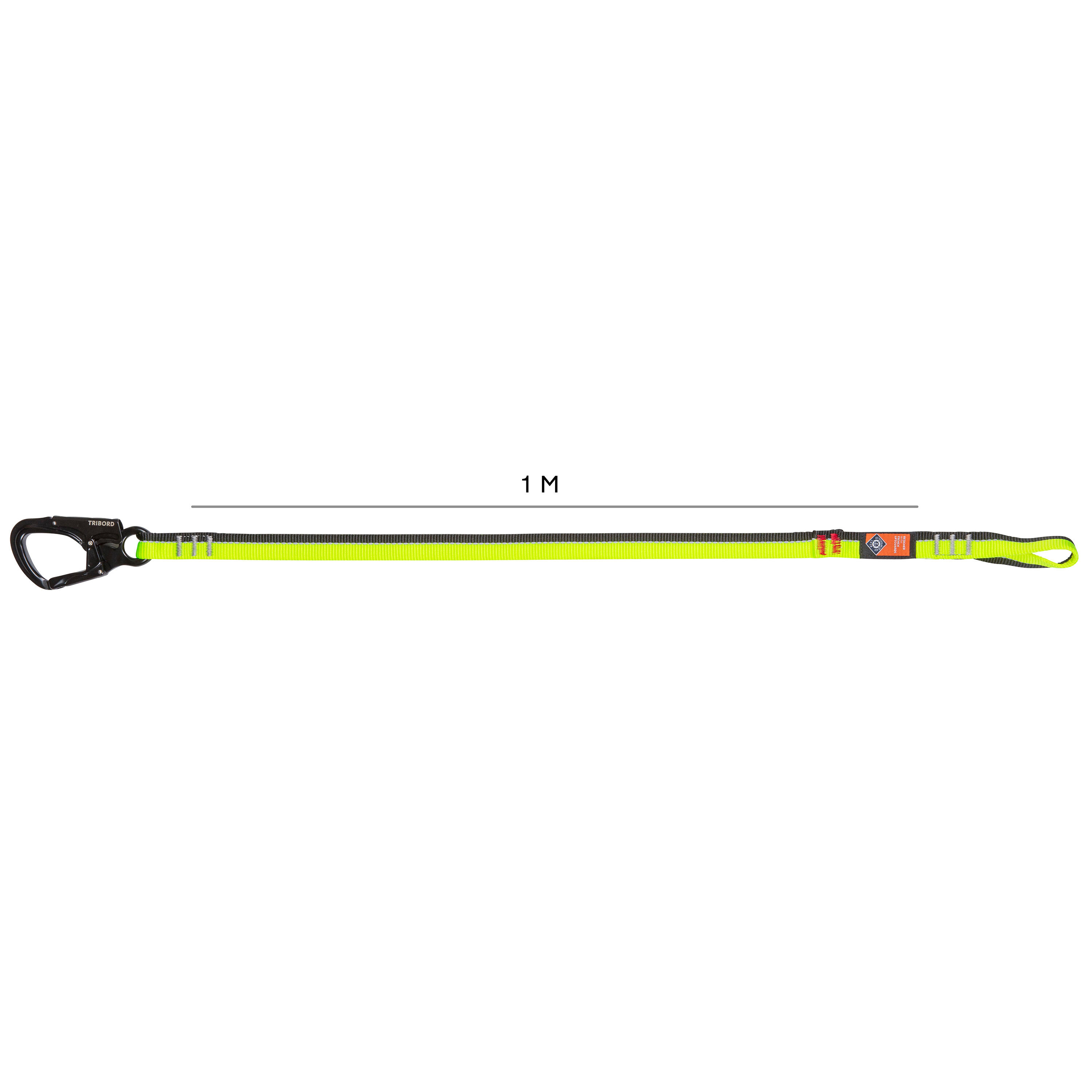 Sailing Tether 1 metre - Black / Neon Yellow TRIBORD | Decathlon