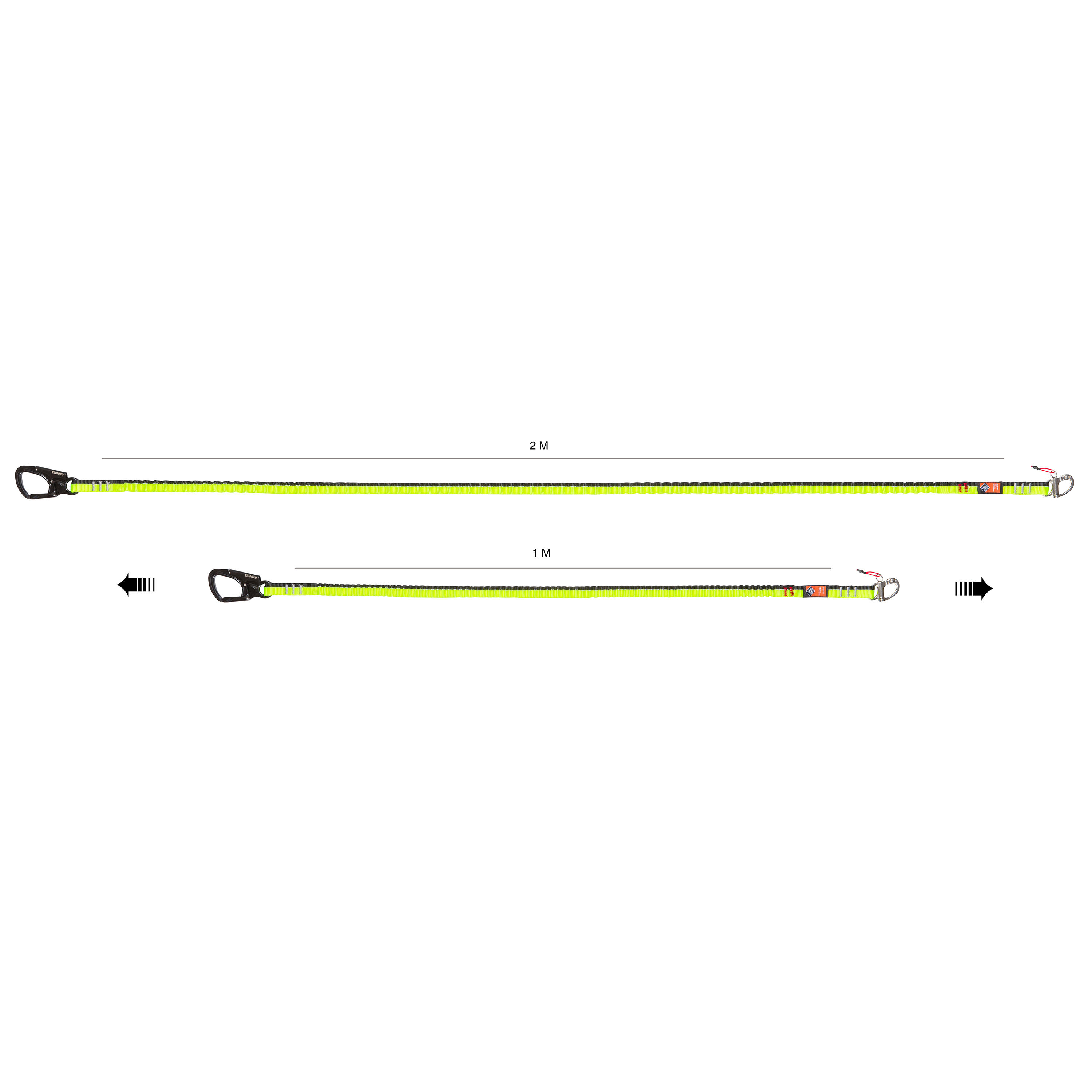 Sailing Elastic Tether 2 metres - Neon Yellow / Black TRIBORD | Decathlon