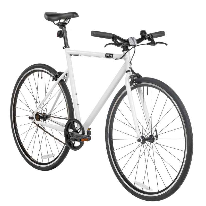 Bicicleta urbana Elops Speed 500 blanco