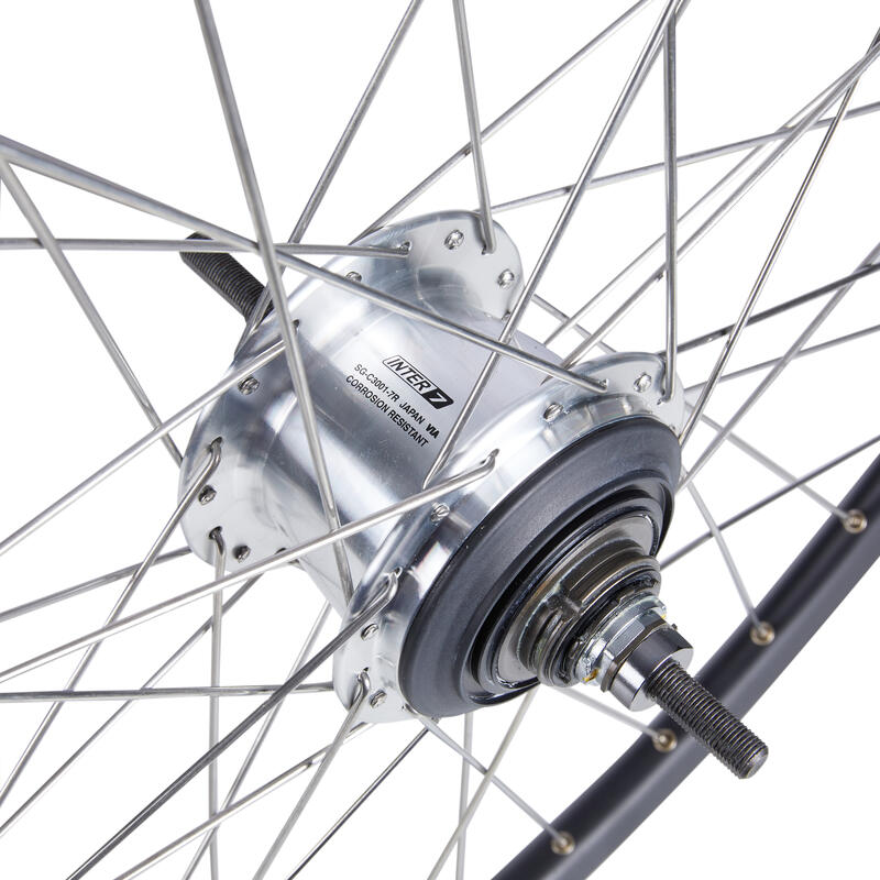 28" City Bike Double-Walled Rear Wheel Nexus 7 For B'ebike 9 - Black ...