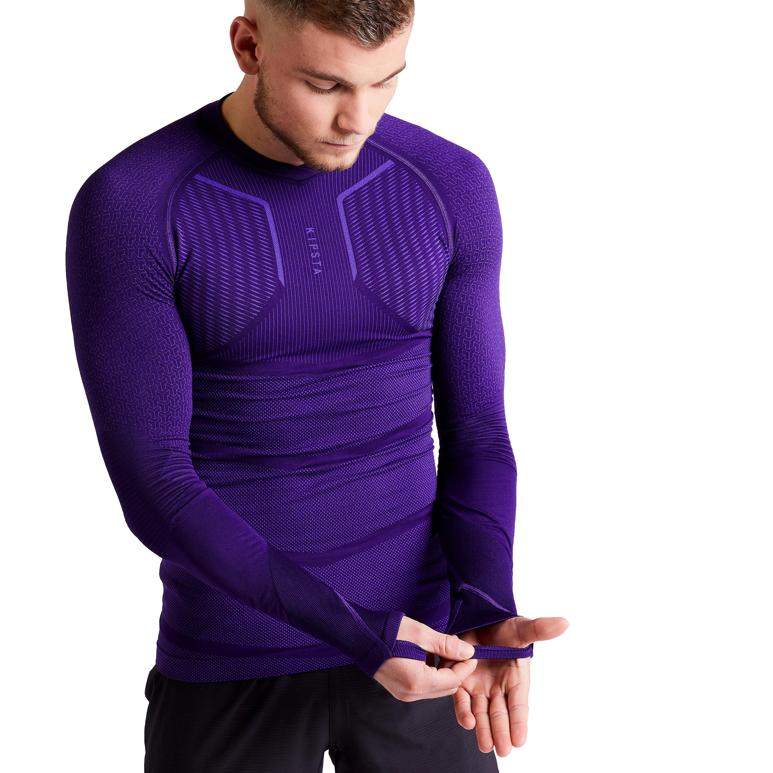Adult breathable football base layer, purple KIPSTA | Decathlon