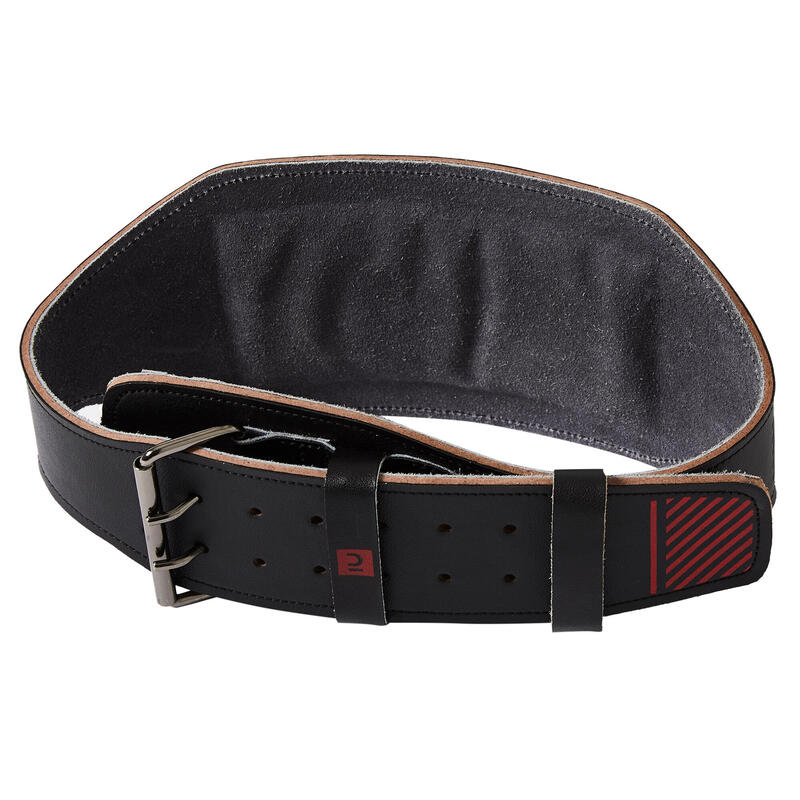 Leather Weight Training Belt - Black CORENGTH - Decathlon