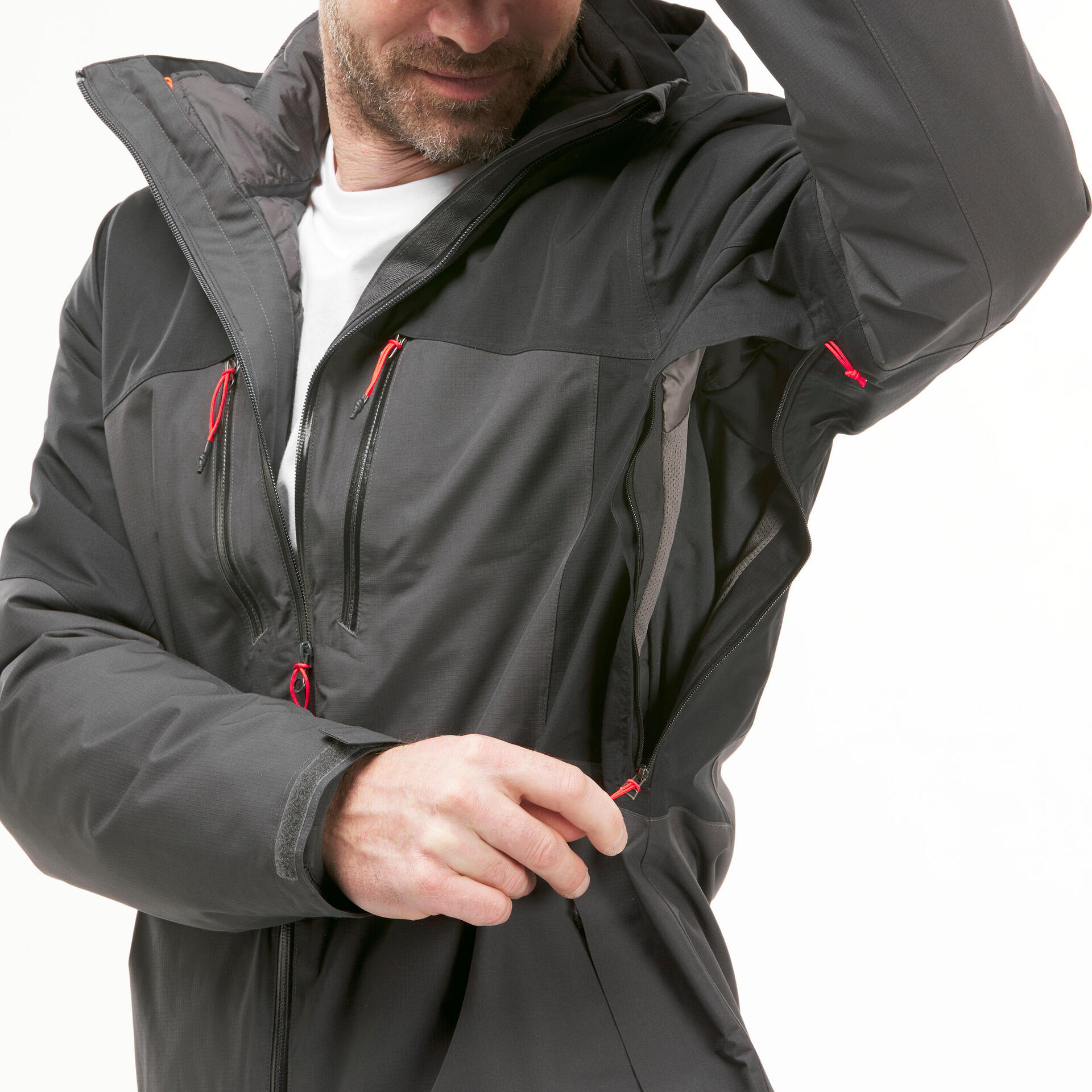 -10°C Men's 3-in-1 Padded Snow Hiking Jacket - NH500 - Black