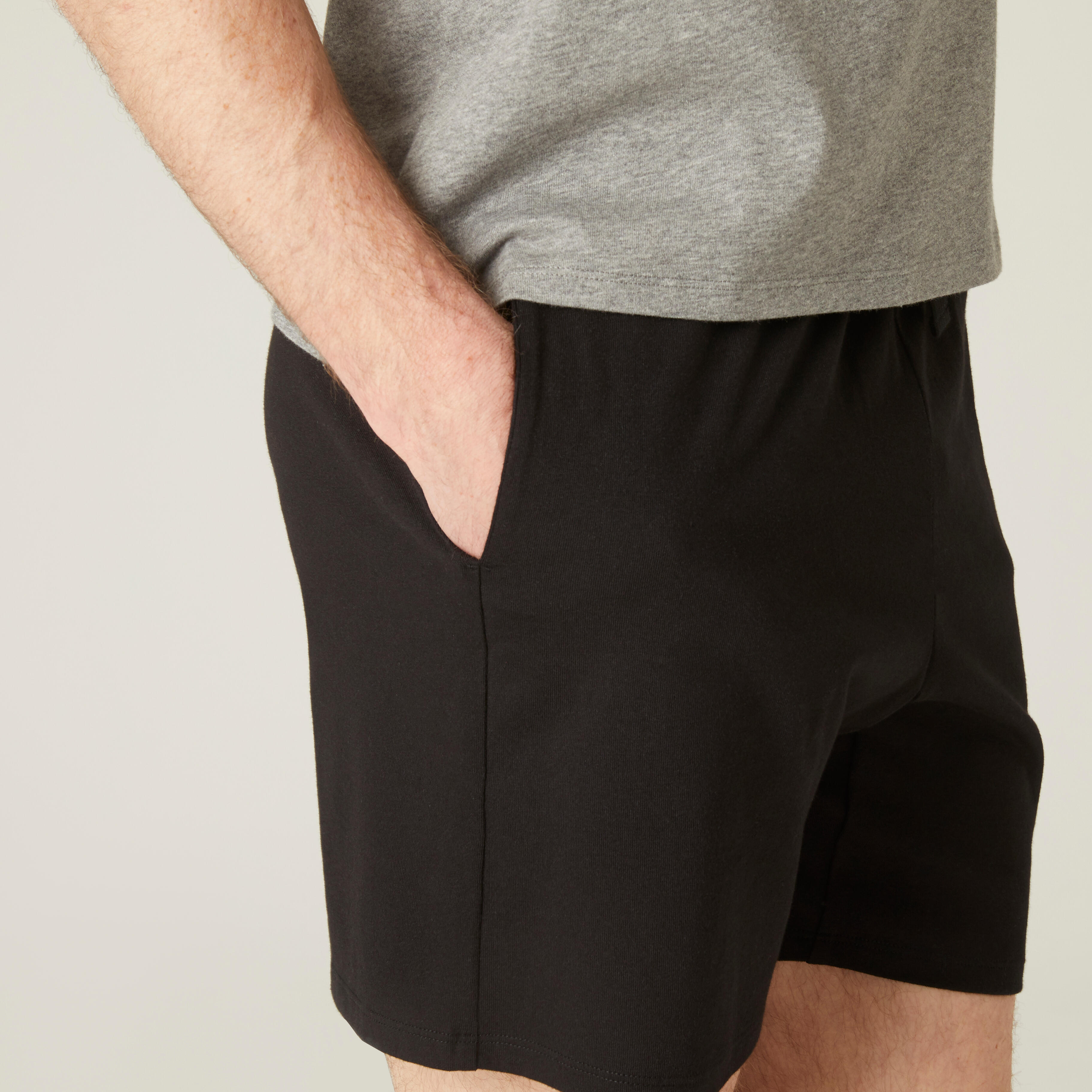 Men's Fitness Short Shorts 100 - Black - Decathlon