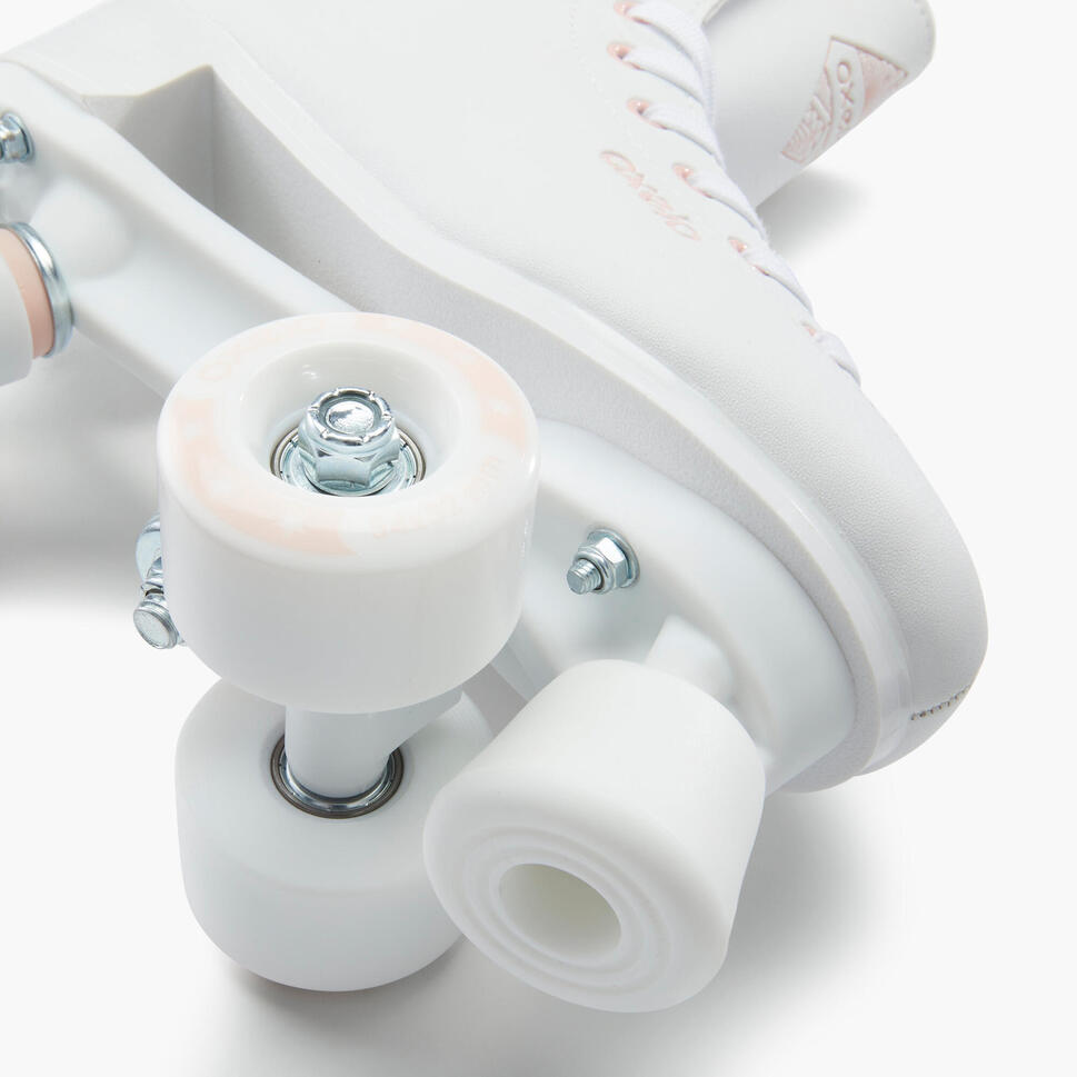Artistic Roller Skates Quad 100 Small Size - White OXELO - Decathlon