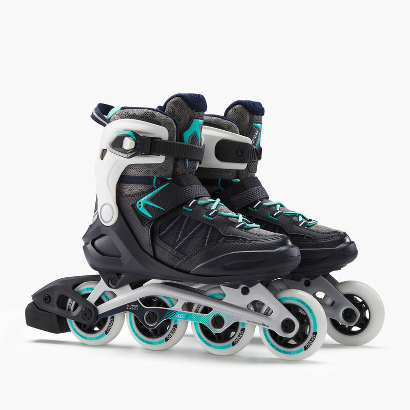 Adult Inline Fitness Skates FIT500 - Ice Grey OXELO - Decathlon