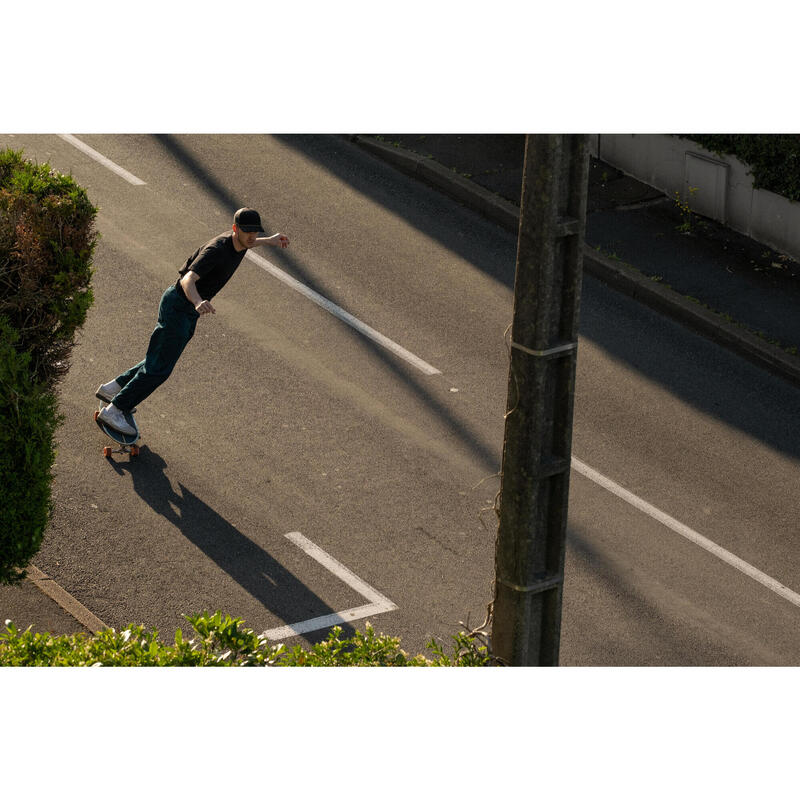 LONGBOARD SURFSKATE CARVE 540 WHITE WOOD - Decathlon