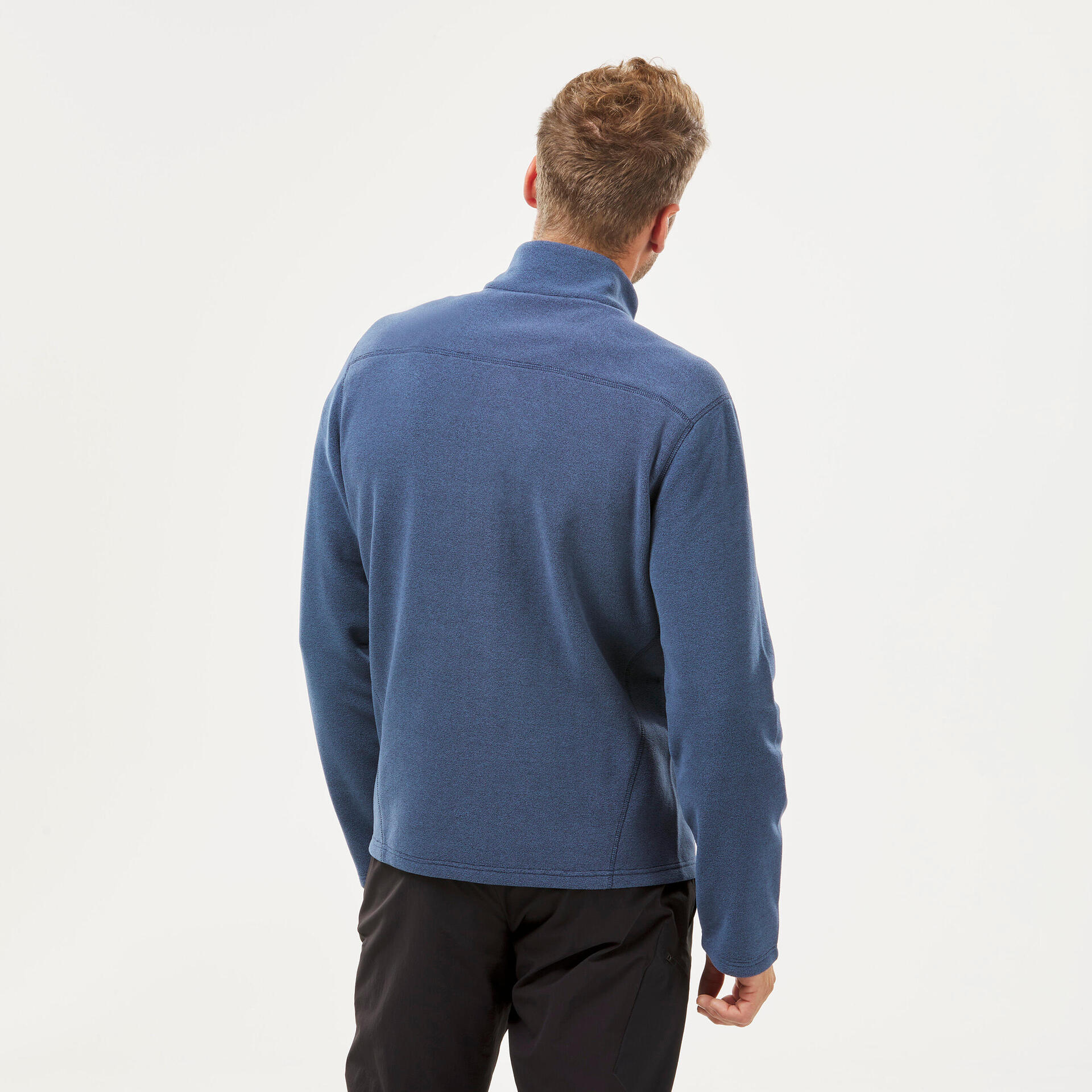 Men’s Mountain Hiking Fleece MH100 Full Zip - Blue