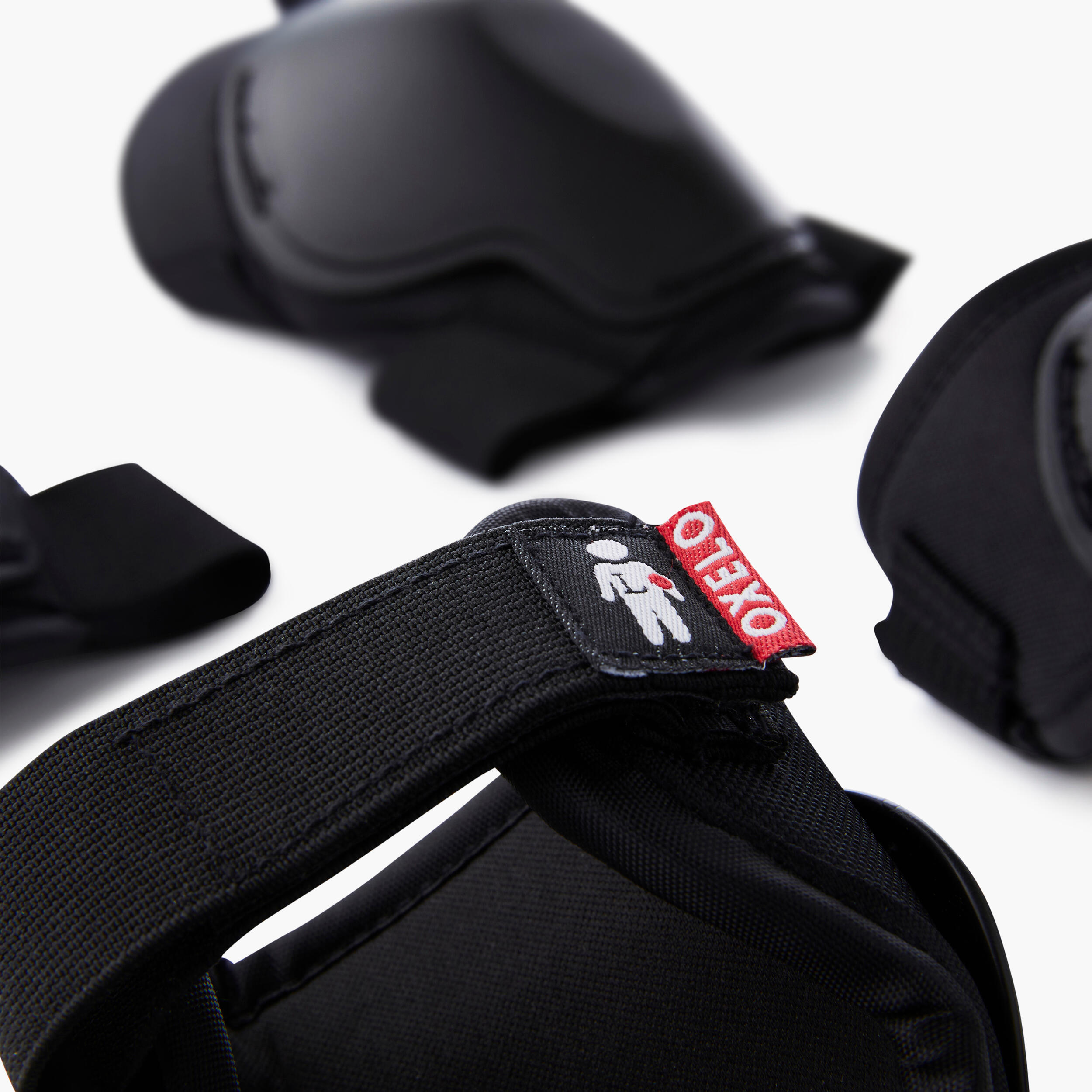 Kids Inline Skate Protection Kit Oxelo Set 100 3-piece - Black