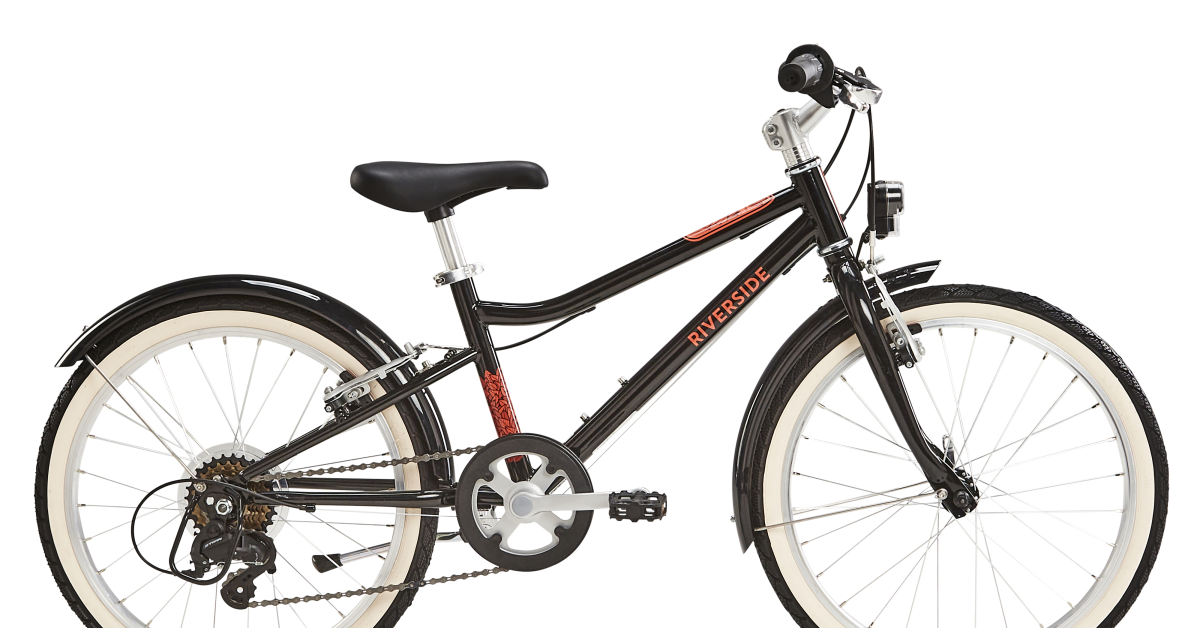 Hybridefiets Riverside 20 inch 500 zwart en roze