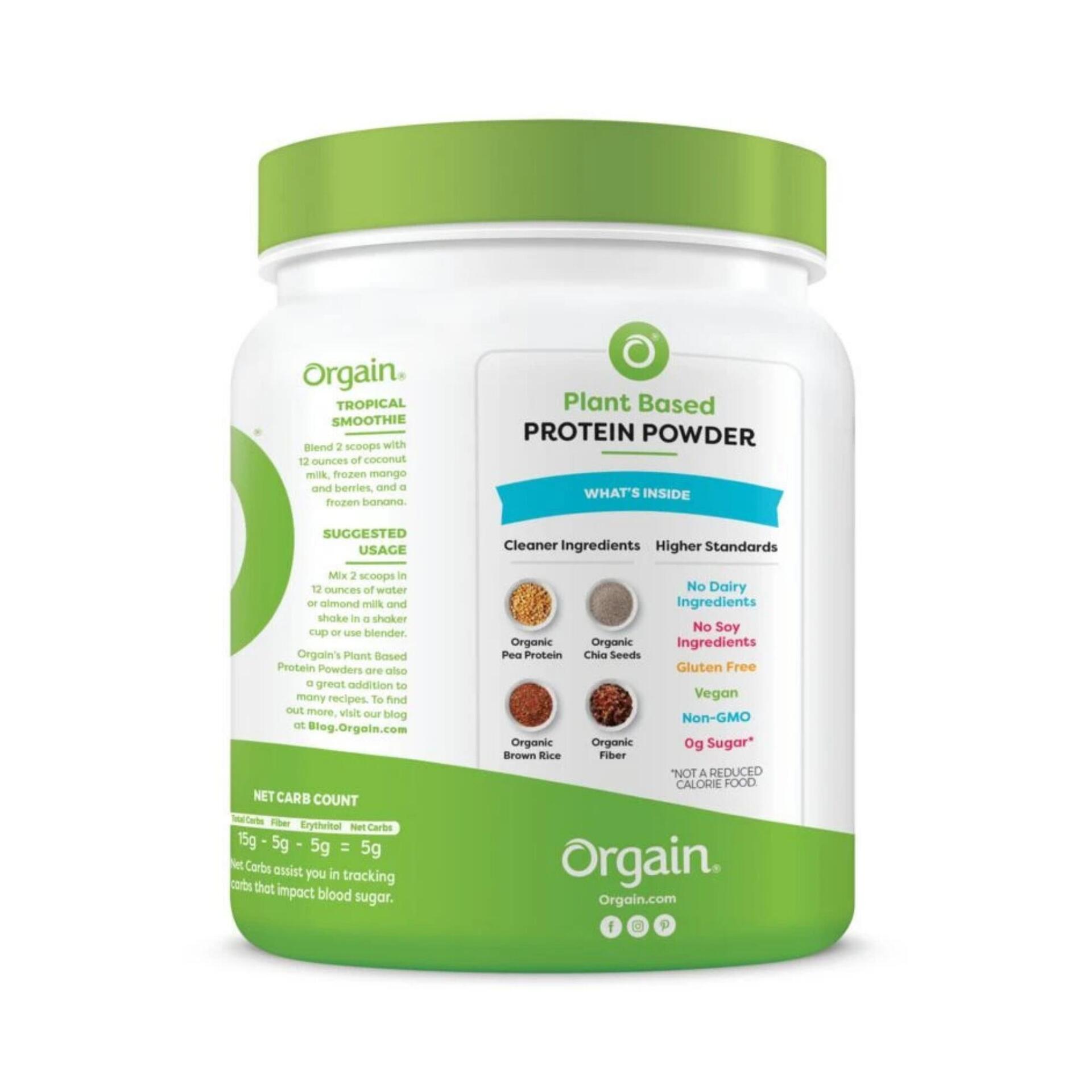 Orgain Organic Protein Plant Based Powder (Vanilla Bean) 1.02lbs