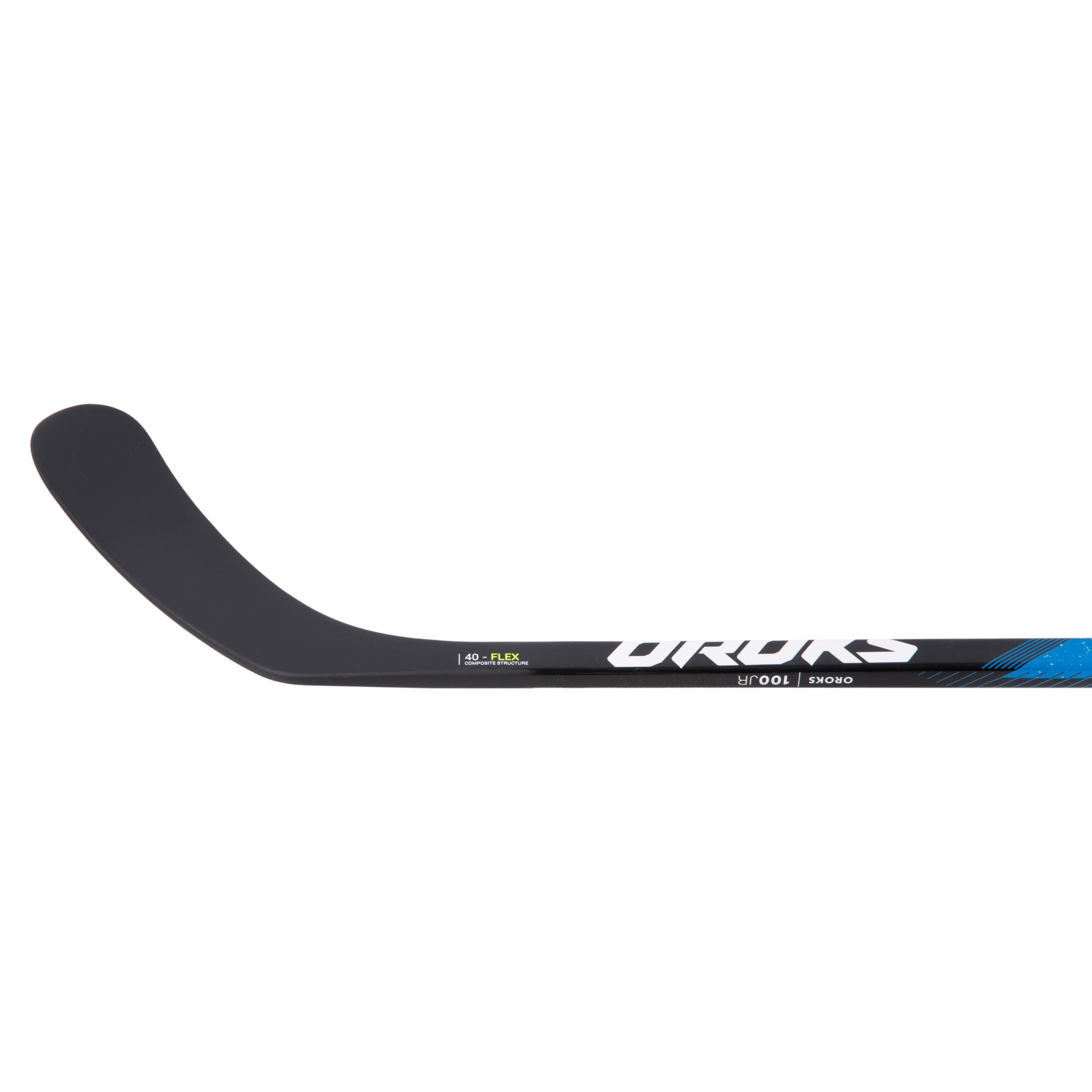 Kids' Left-Handed Hockey Stick - IH 100 - black, Snow white, Fluo flame ...