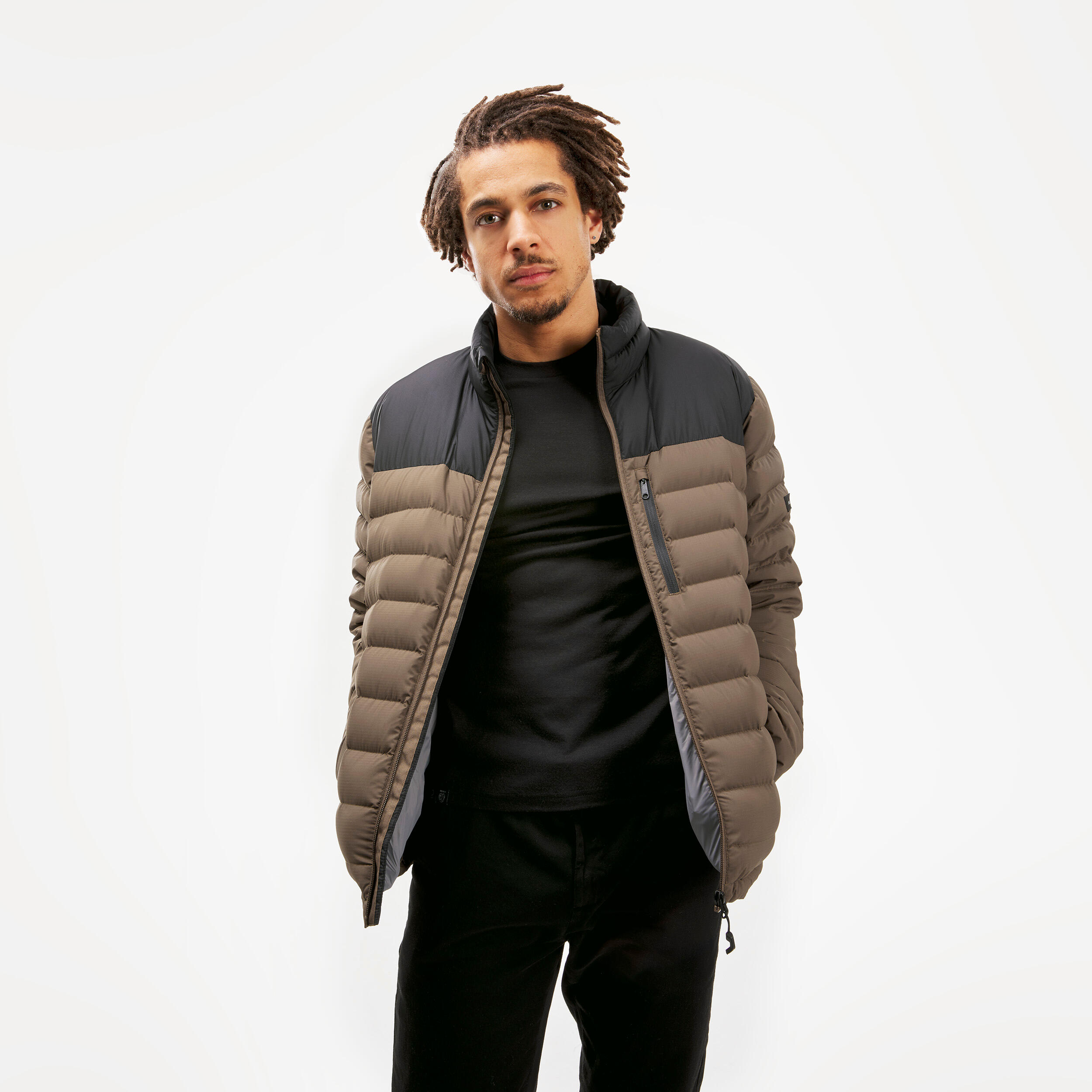 Men’s padded hiking jacket -10°C MH500 - Brown FORCLAZ | Decathlon