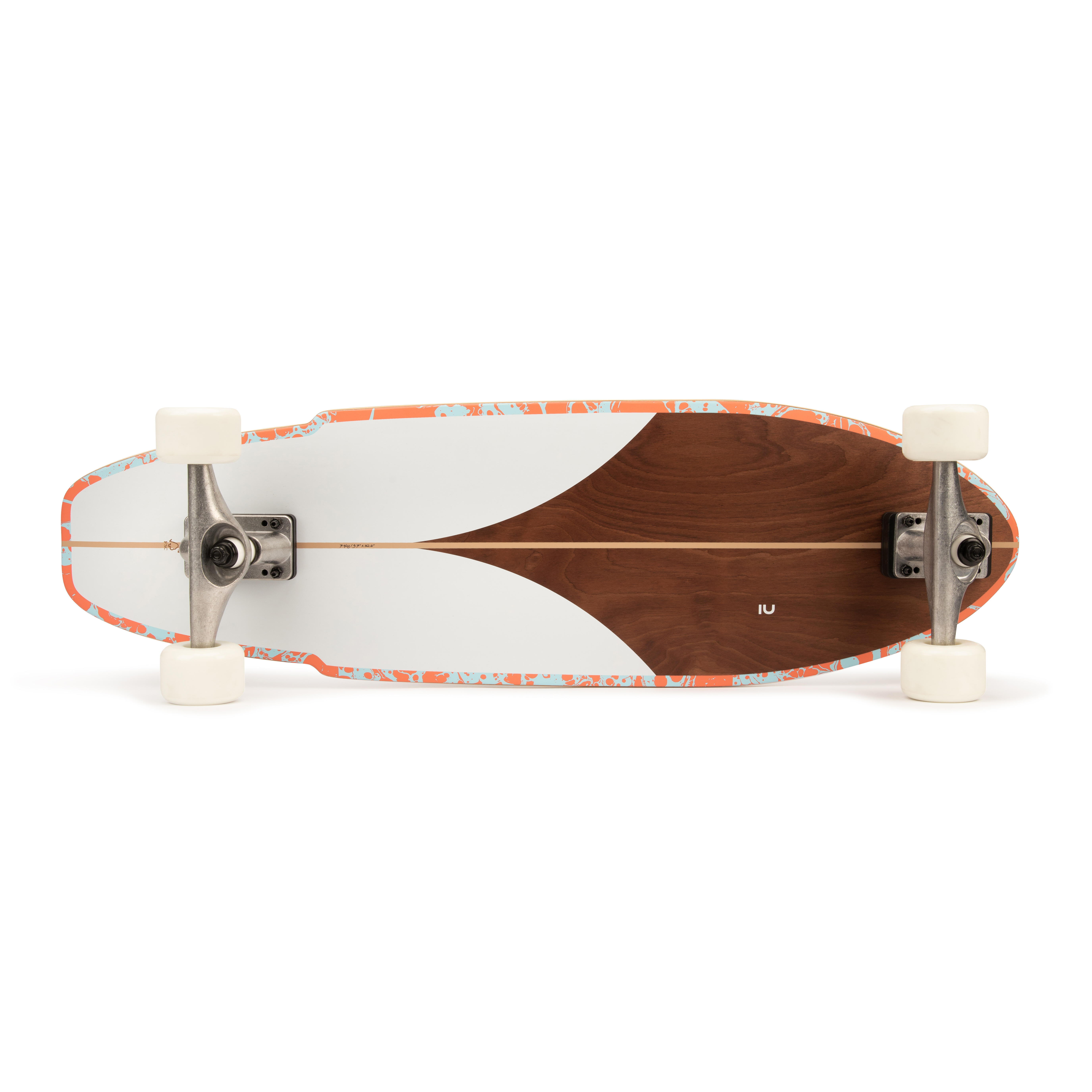 Longboard Surfskate Carve 540 - White Wood - Decathlon