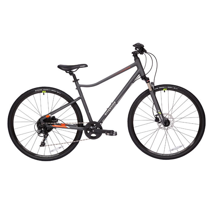Hybrid Bike Riverside 900 Grey Orange 10 speed Hydraulic Disc Brake