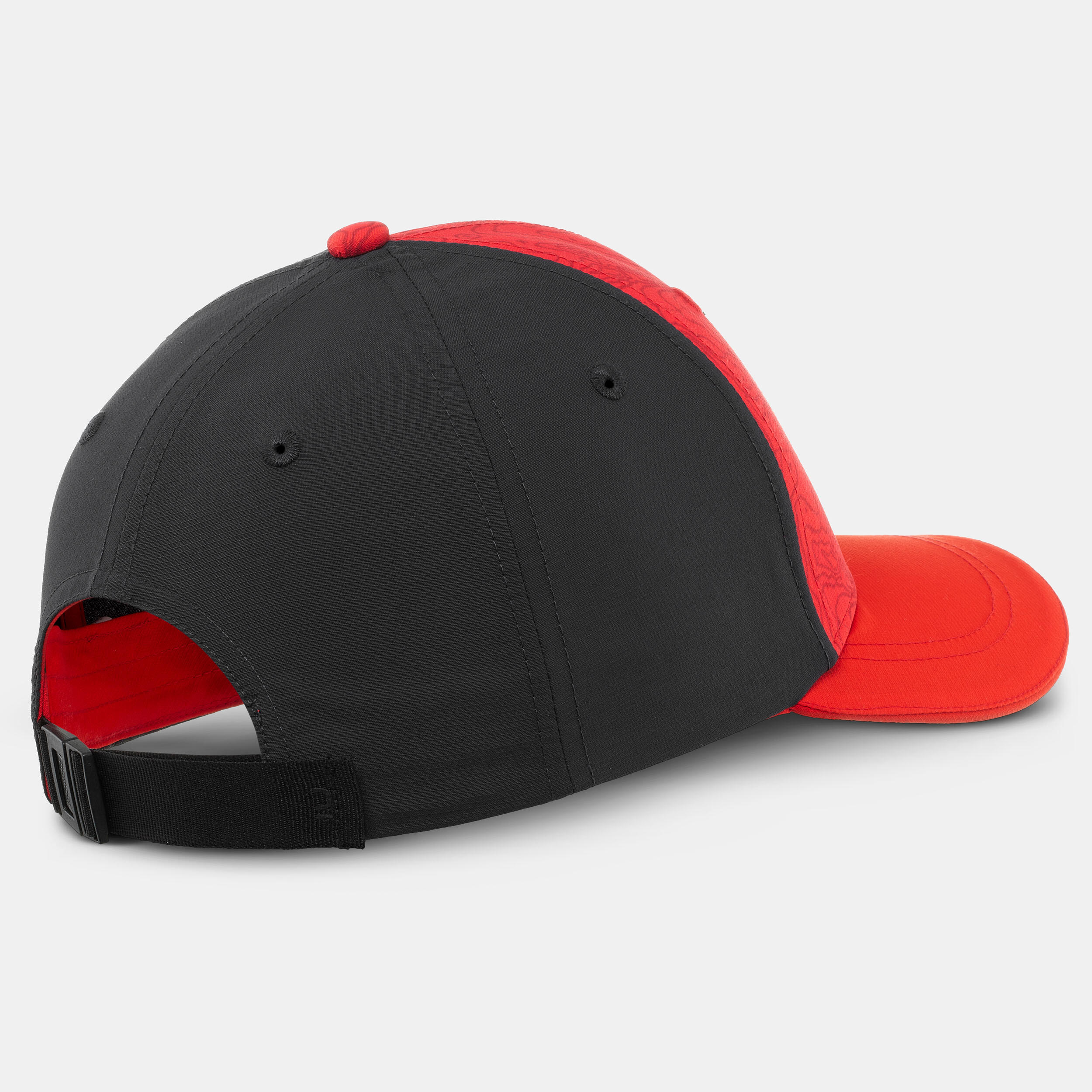 Kids’ Hiking Cap - MH 100 - Red, graphite grey - Quechua - Decathlon