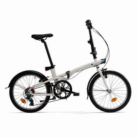 20 Inch FOLDING BIKE btwin 500 - WHITE - Decathlon