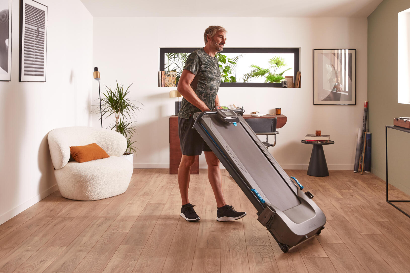 Tapis de marche W500 Compact, 8 km/h, 40x100 cm, sans montage DOMYOS ...