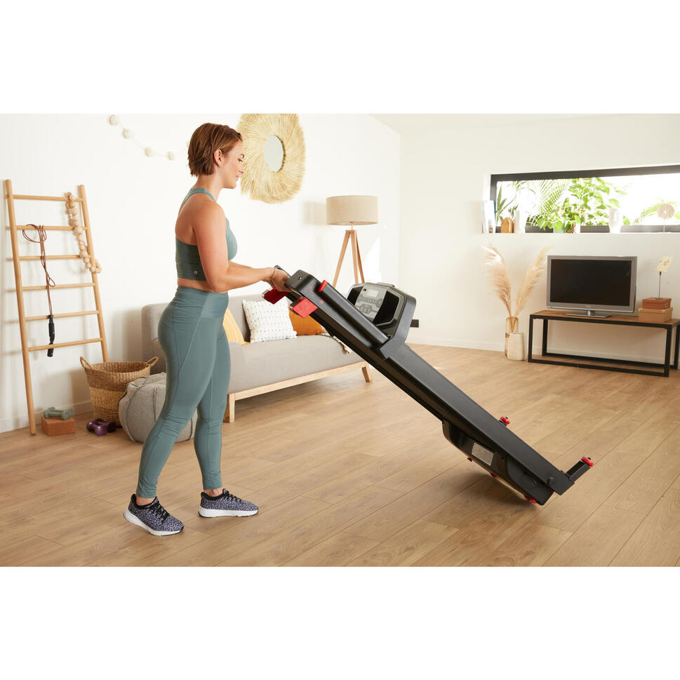 Smart Compact Treadmill RUN100E - 14 km/h, 45⨯120 cm DOMYOS - Decathlon