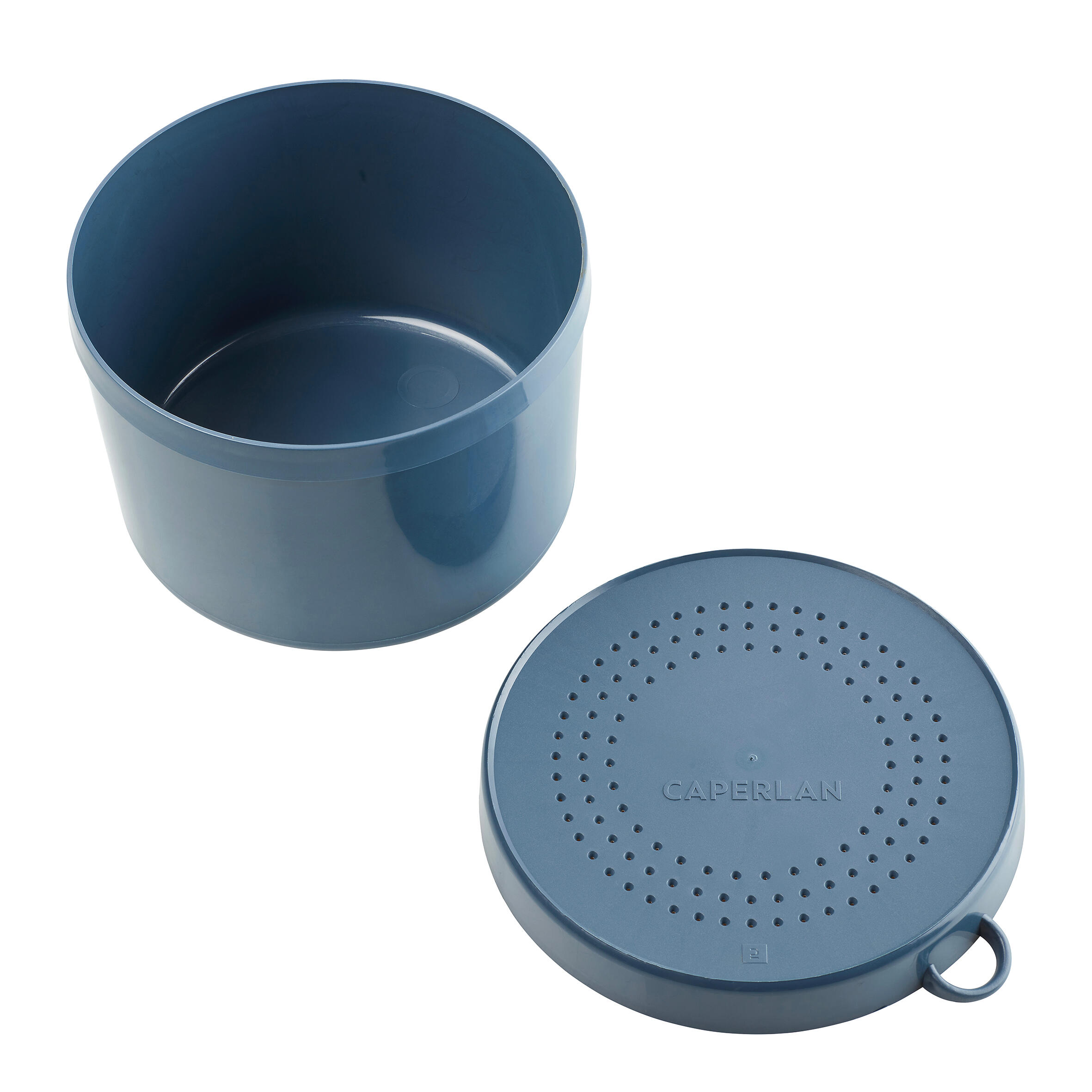 ROUND BAIT BOX 130MM DIAMETER WITH A LID WITH HOLES LVB 1L | Decathlon