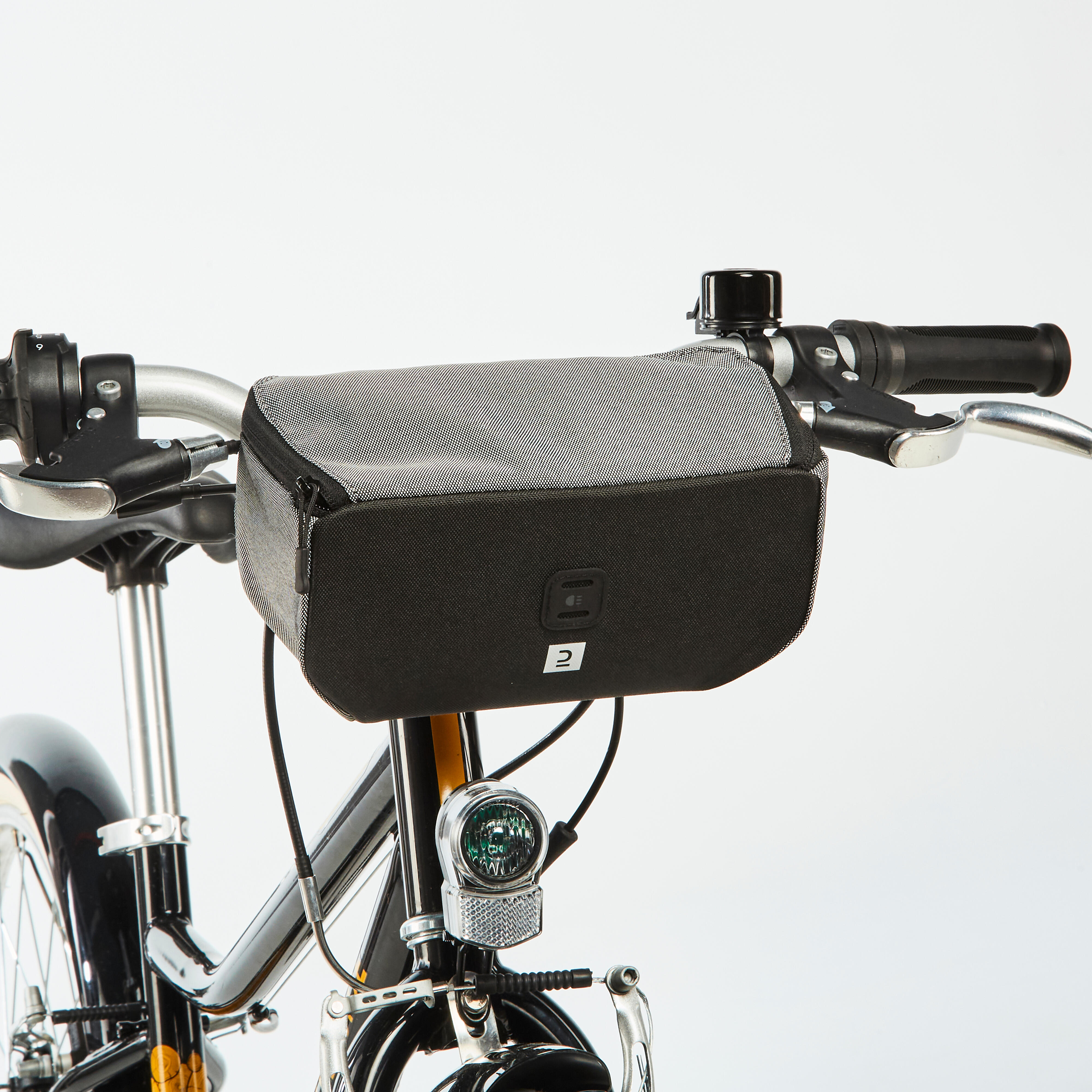 Kids Front Bike Bag Black Grey