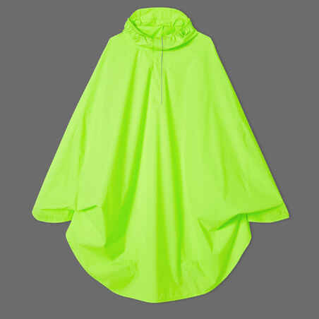 120 Hi-Vis Day City Cycling Poncho - Neon Yellow - Decathlon