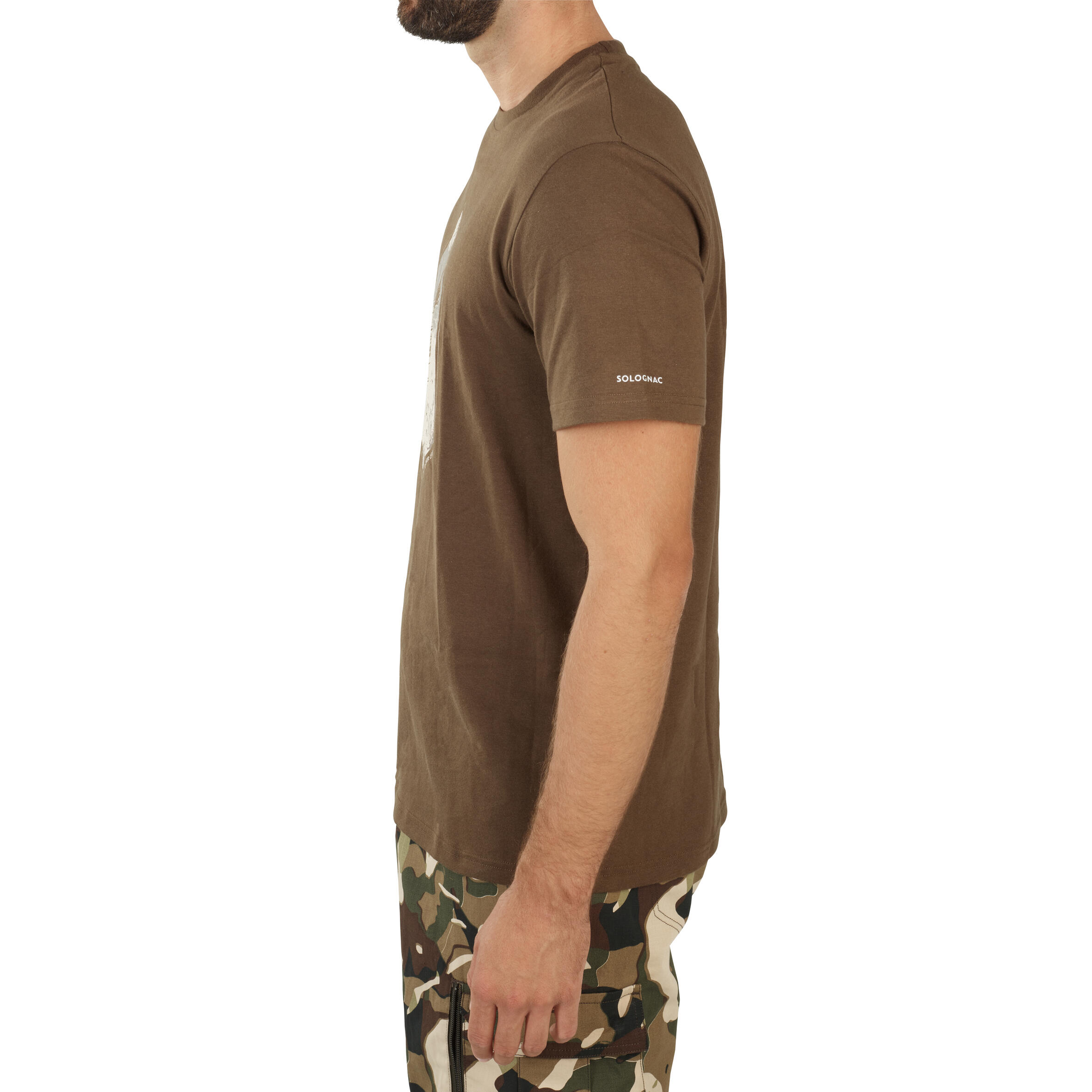 Mens Hunting Cotton Short-Sleeved T-Shirt Crew Neck Top - 100 Deer ...