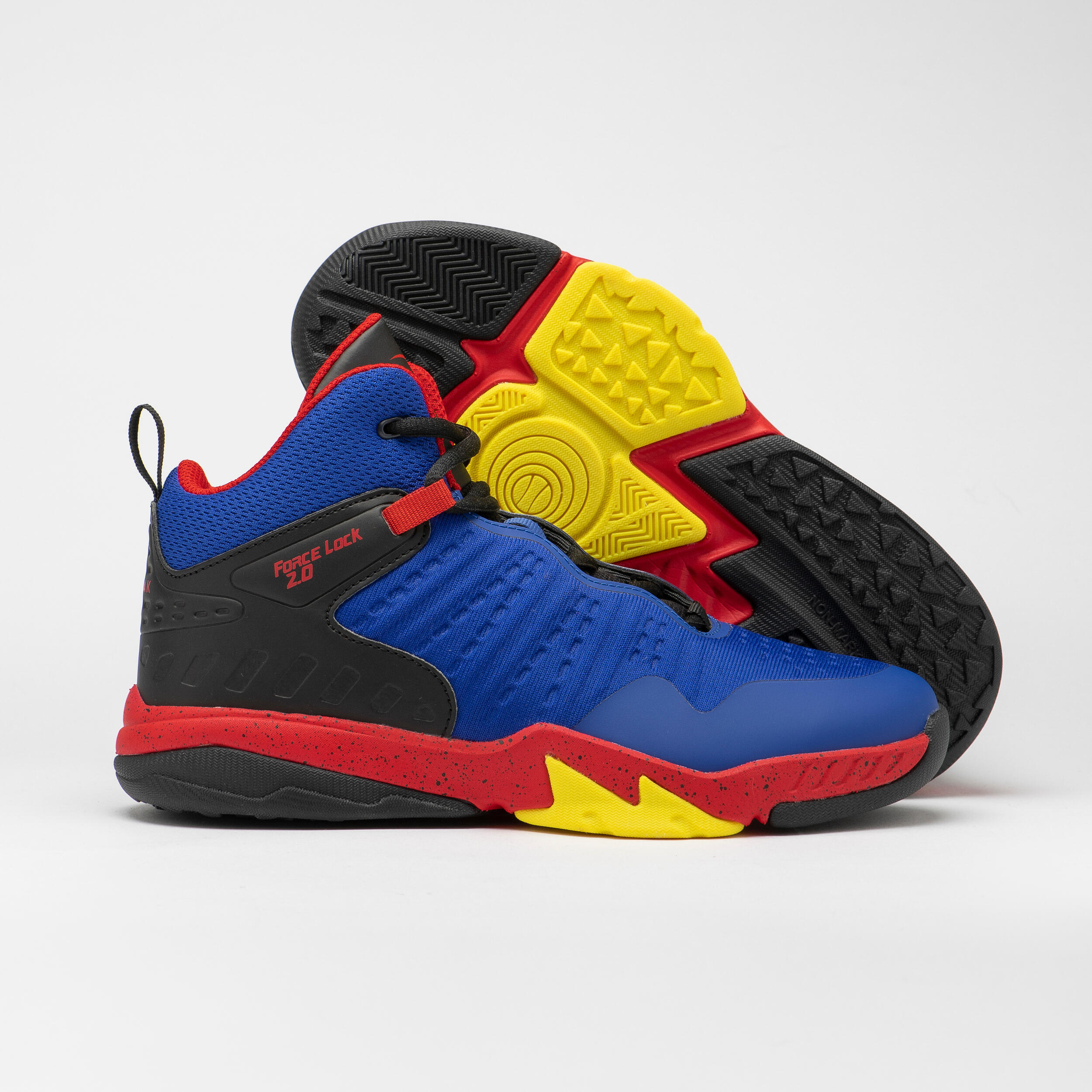 Junior High Top Basketball Shoes Shield SS500H - Blue/Black/Red