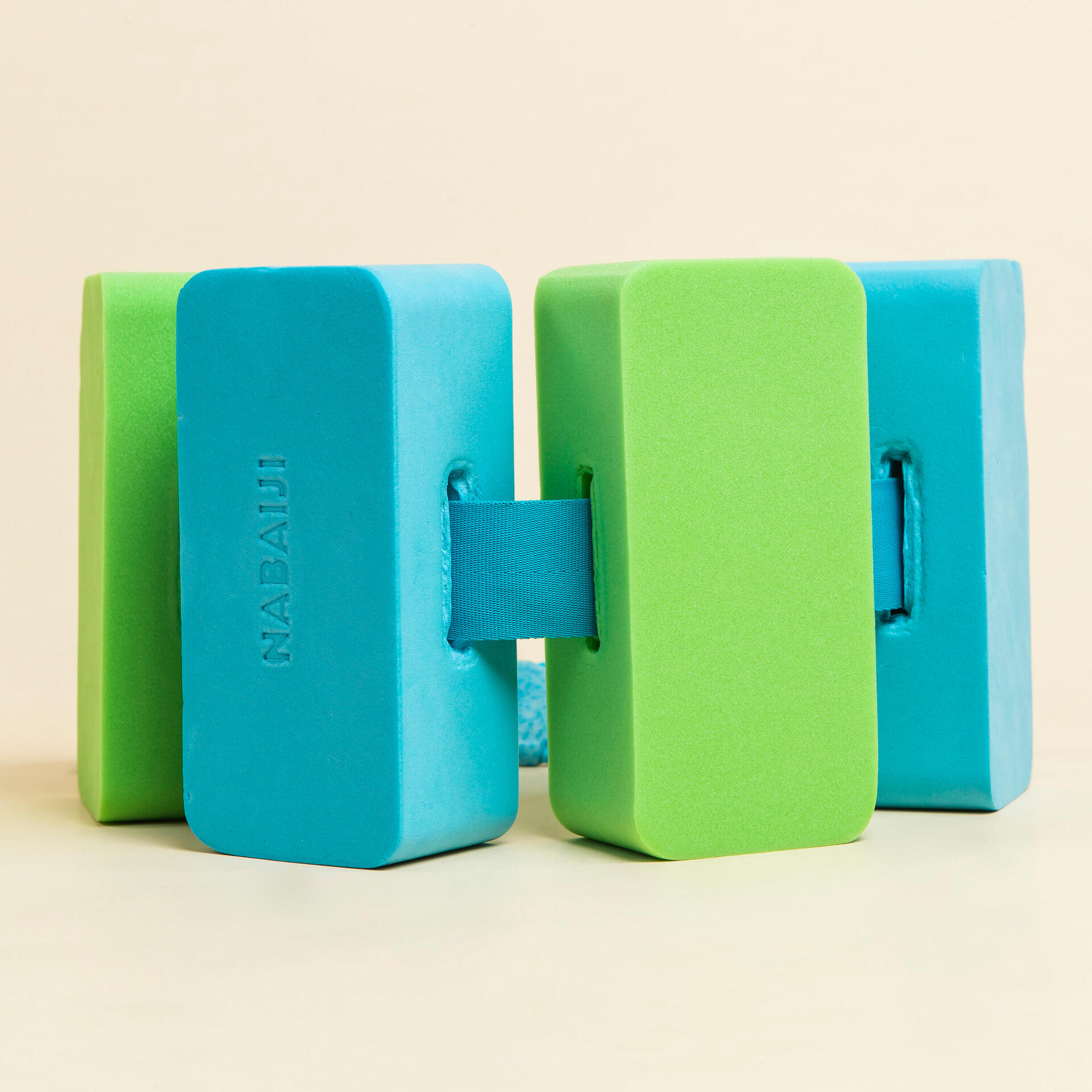 Swimming belt 15-60 kg with blue green foam floats