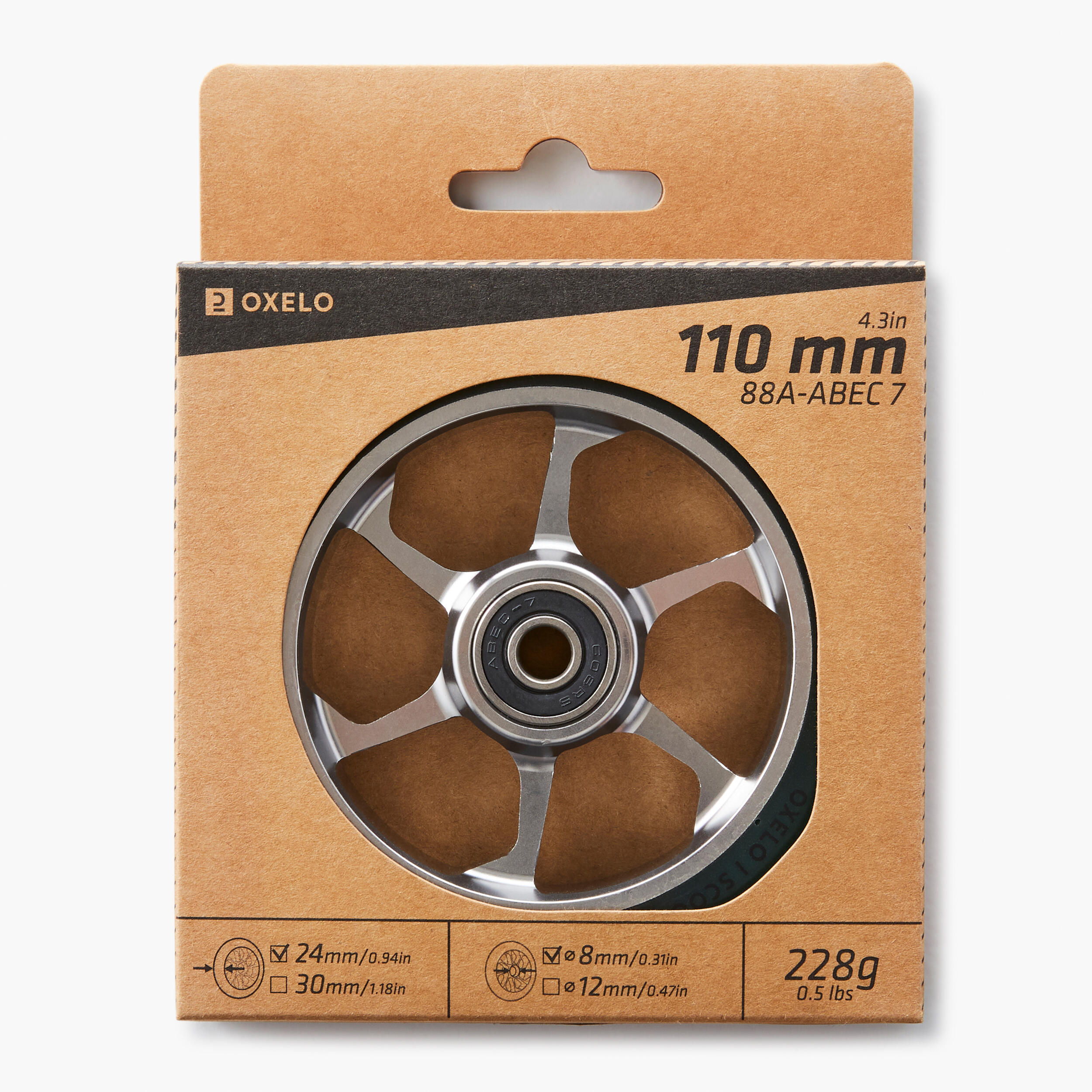 110 mm Aluminium Wheel - Green Water OXELO | Decathlon