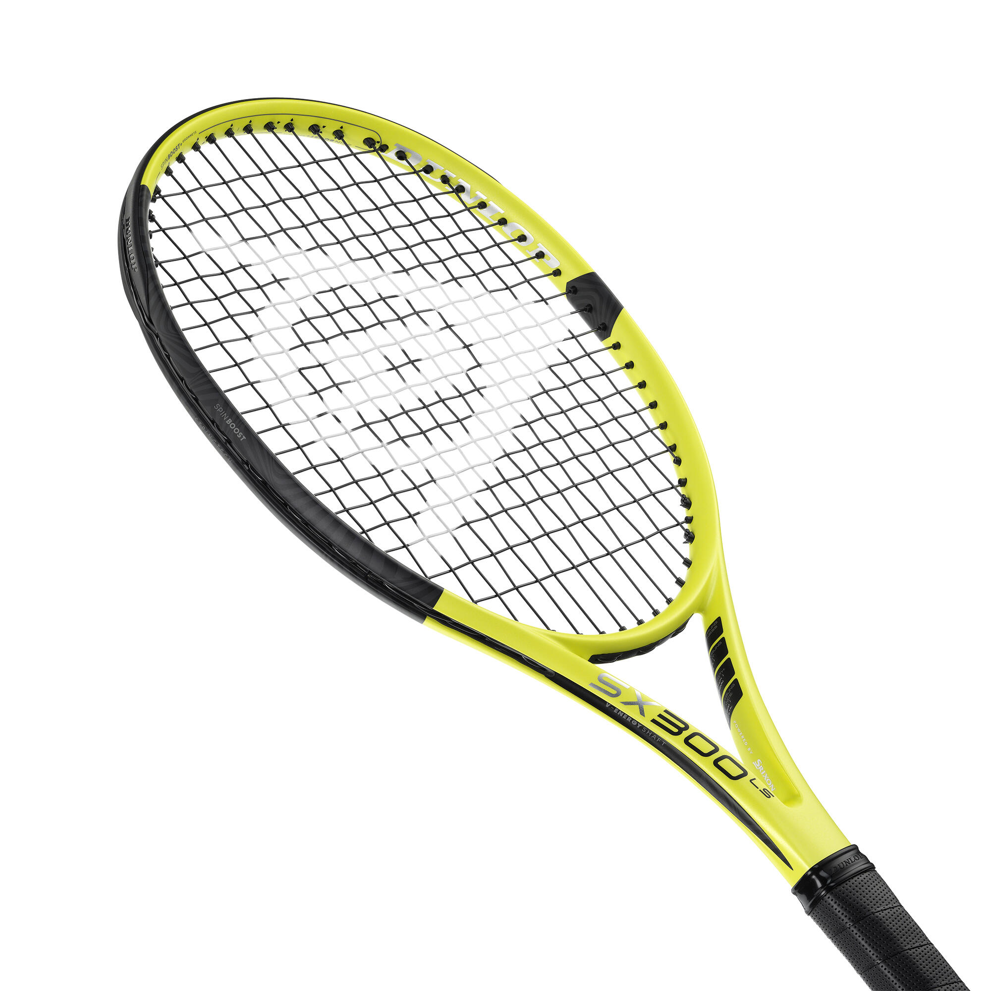 285 g Adult Tennis Racket SX300 LS - Yellow/Black DUNLOP | Decathlon