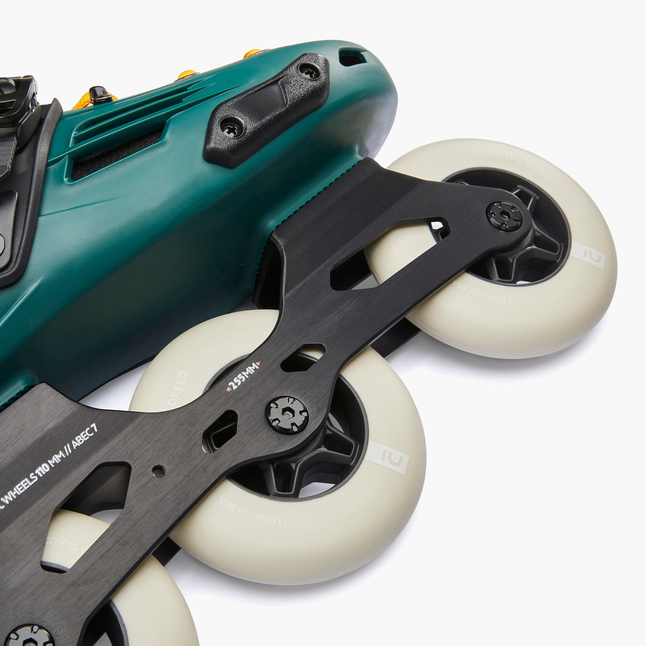 Suaugusiųjų riedučiai „Hardboot Freeskate MF900“, žali - „Decathlon“