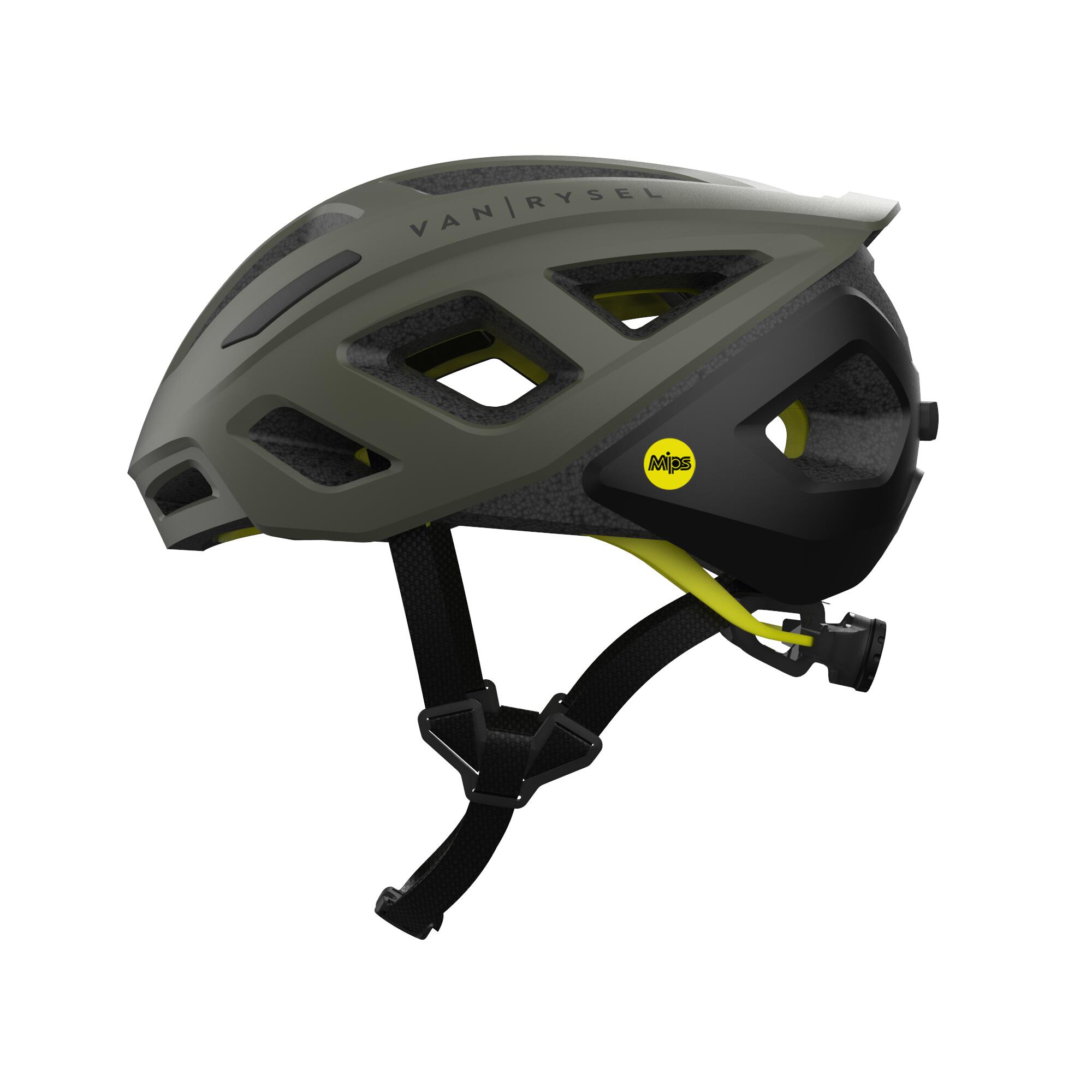 Plento dviratininko šalmas „RoadR 500 MIPS“, chaki spalvos - „Decathlon“