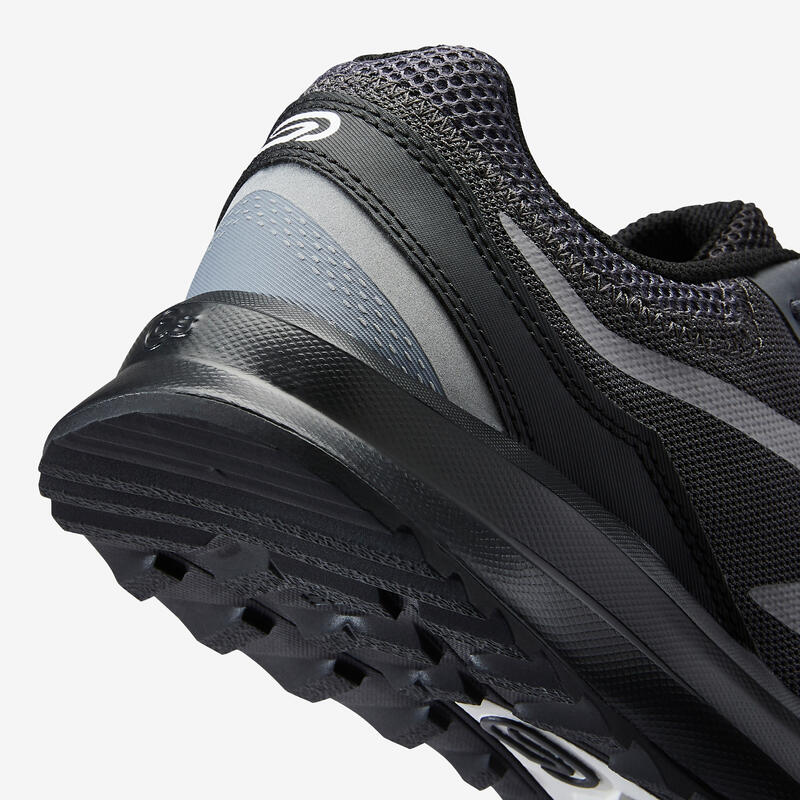 КРОССОВКИ ДЛЯ БЕГА МУЖСКИЕ RUN ACTIVE GRIP ЧЕРНО-СЕРЫЕ - Decathlon