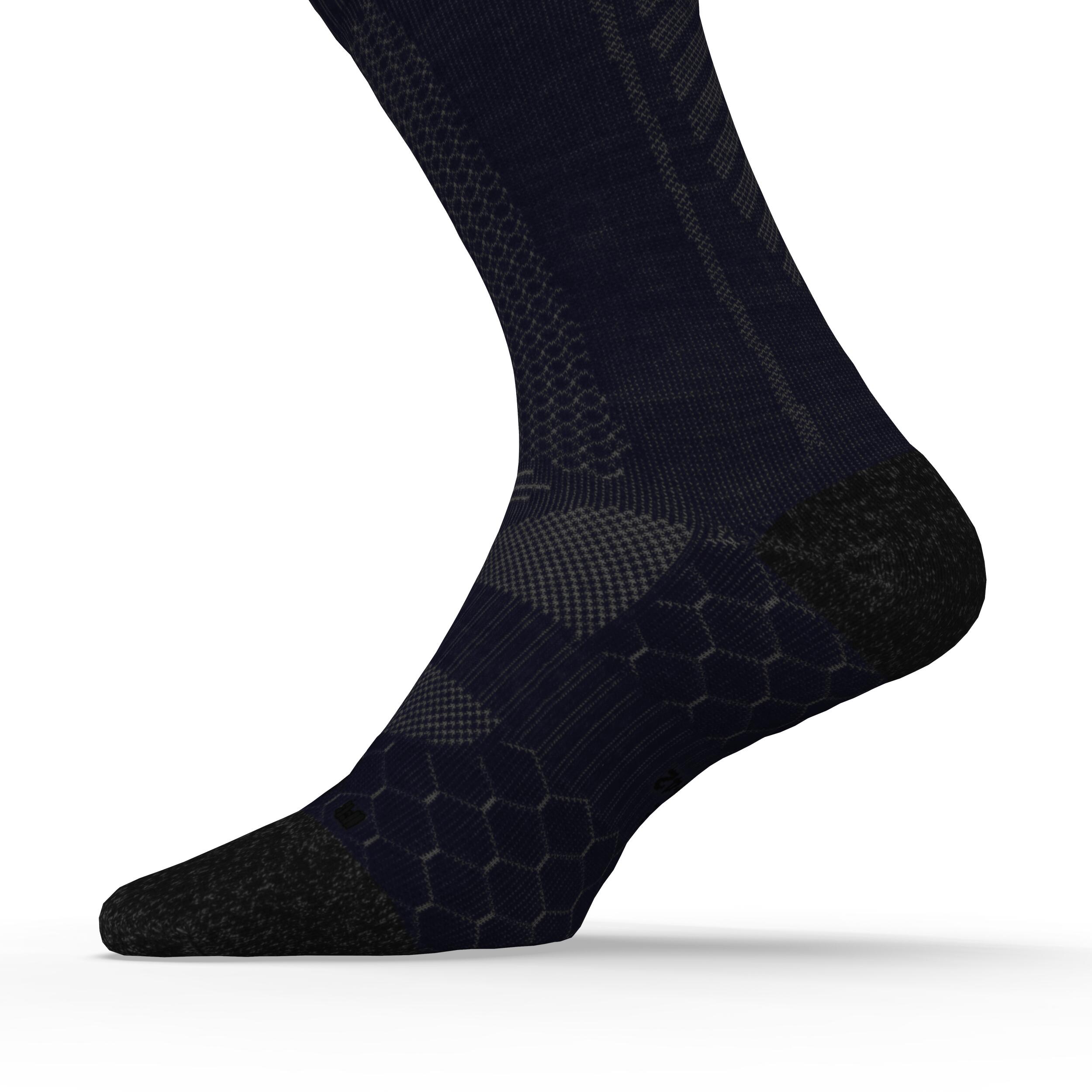 RUN900 MERINO WOOL MID-CALF RUNNING SOCKS - NAVY - Decathlon