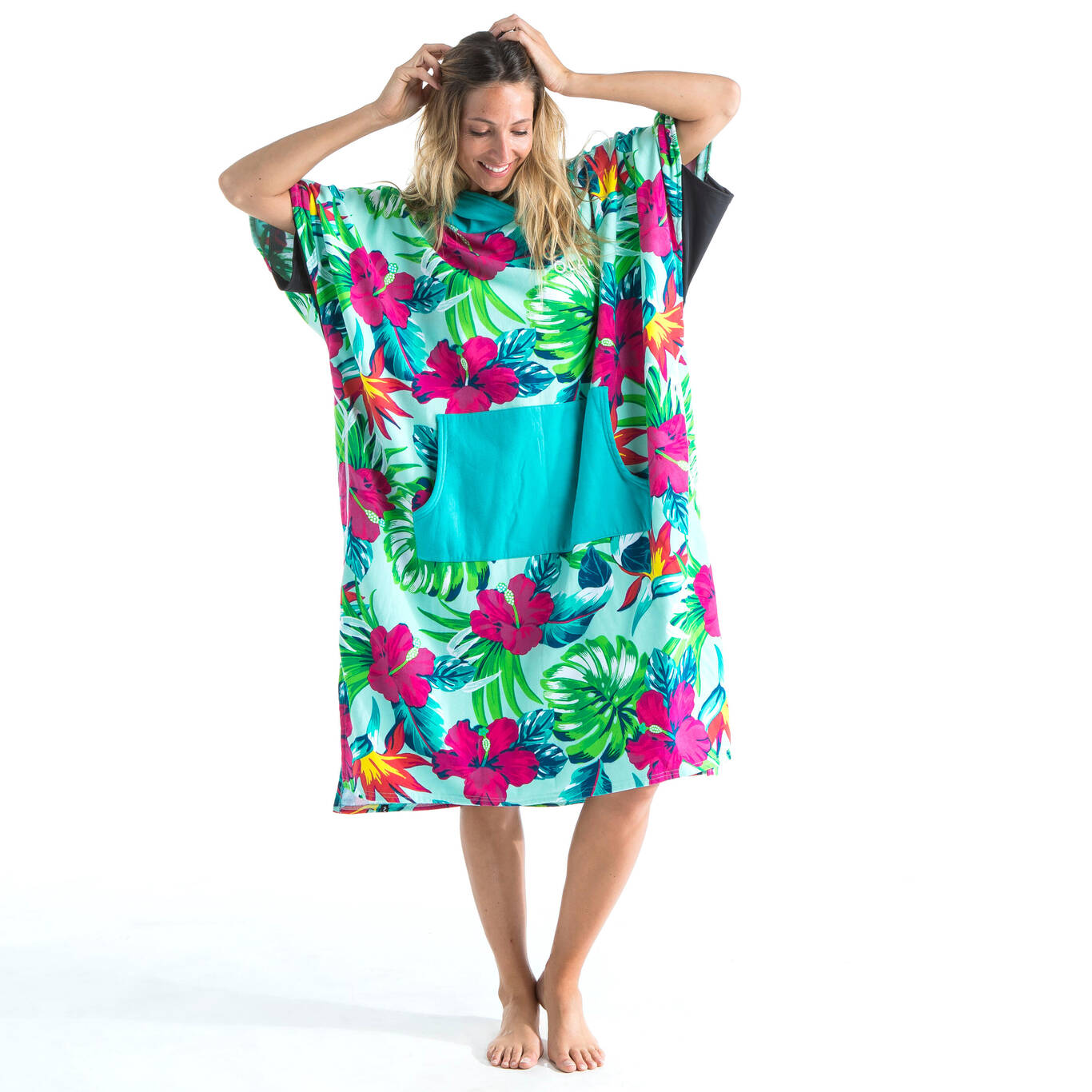 ADULT SURF PONCHO 500 Print - Bora - Decathlon