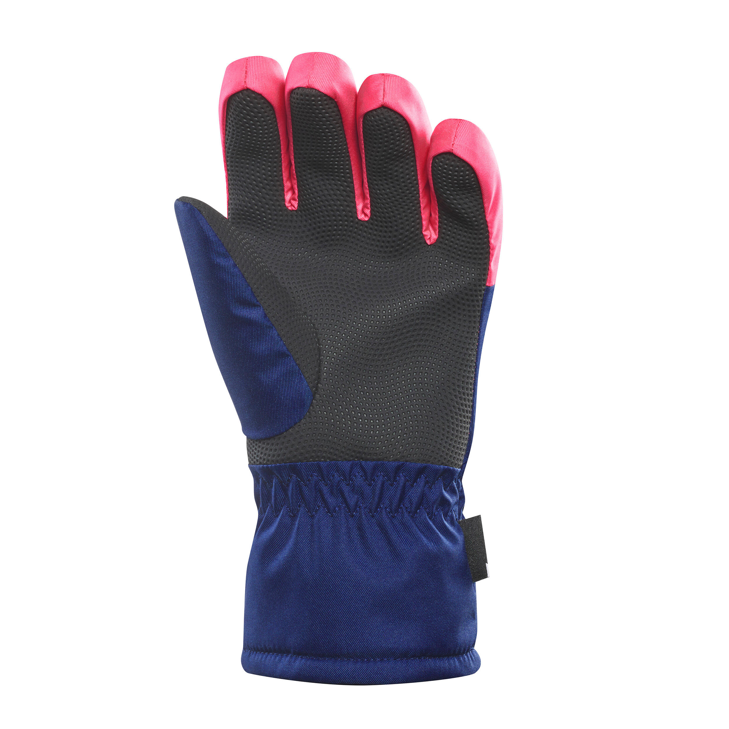 Children's Ski Waterproof and Warm Gloves 100 - blue and neon pink ...