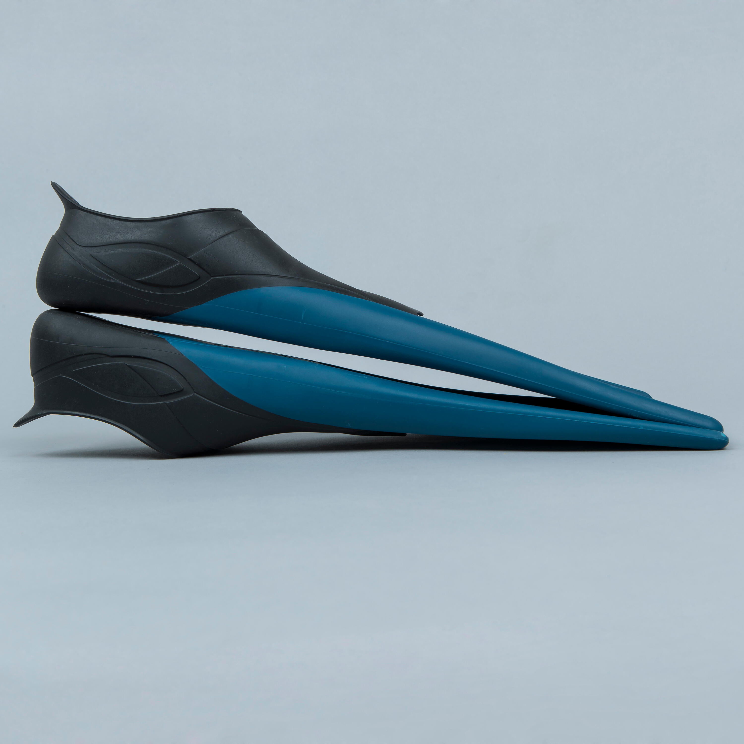 Aletas de natación azul con negro Trainfin - Decathlon