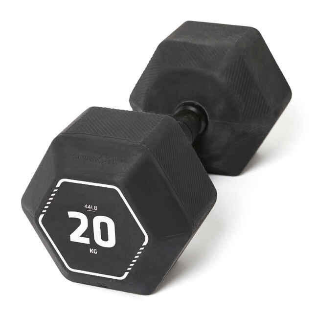 Hantel Krafttraining Crosstraining Hex Dumbbell 20 kg - schwarz ...