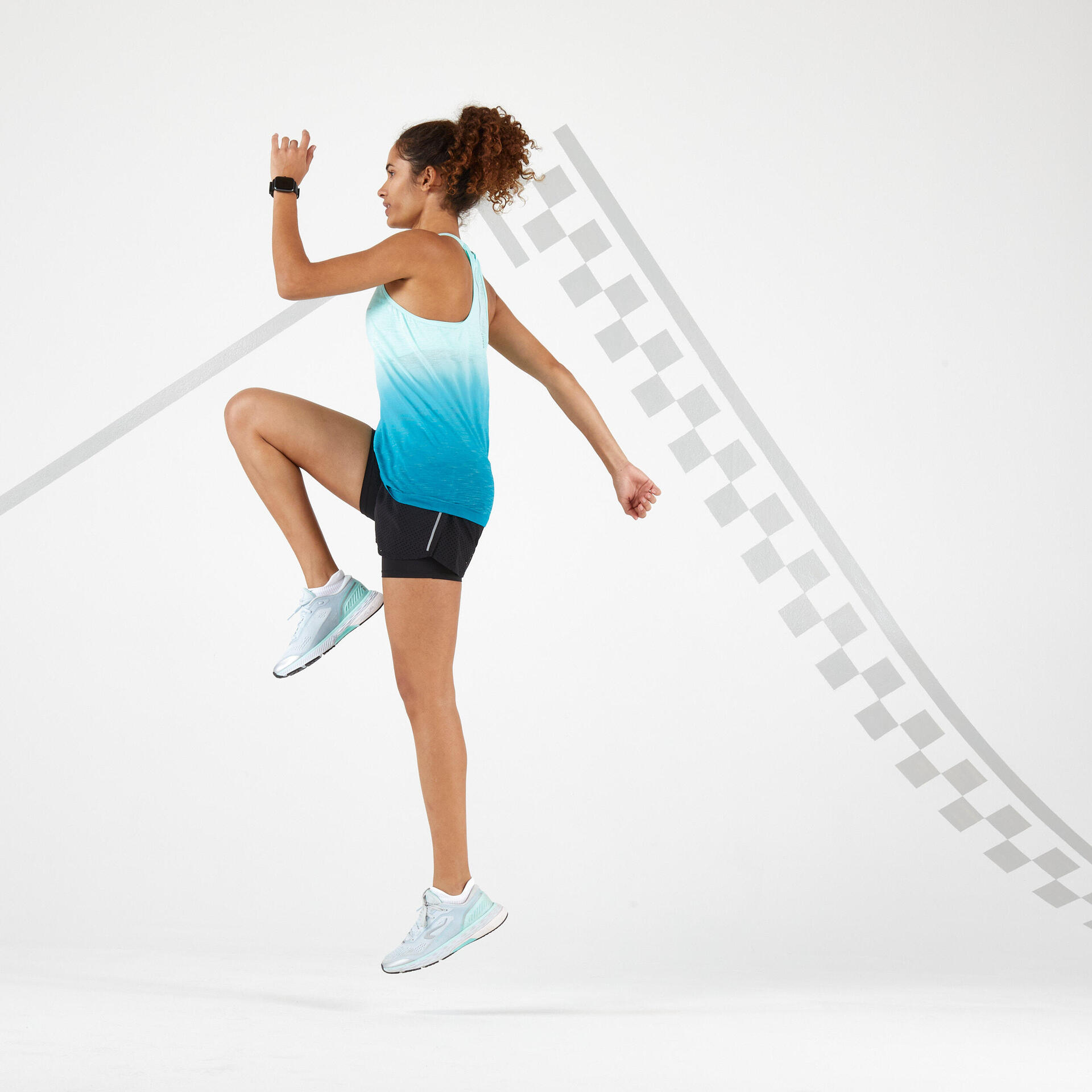 Women's 2-in-1 Performance Running Shorts + Tights - Black