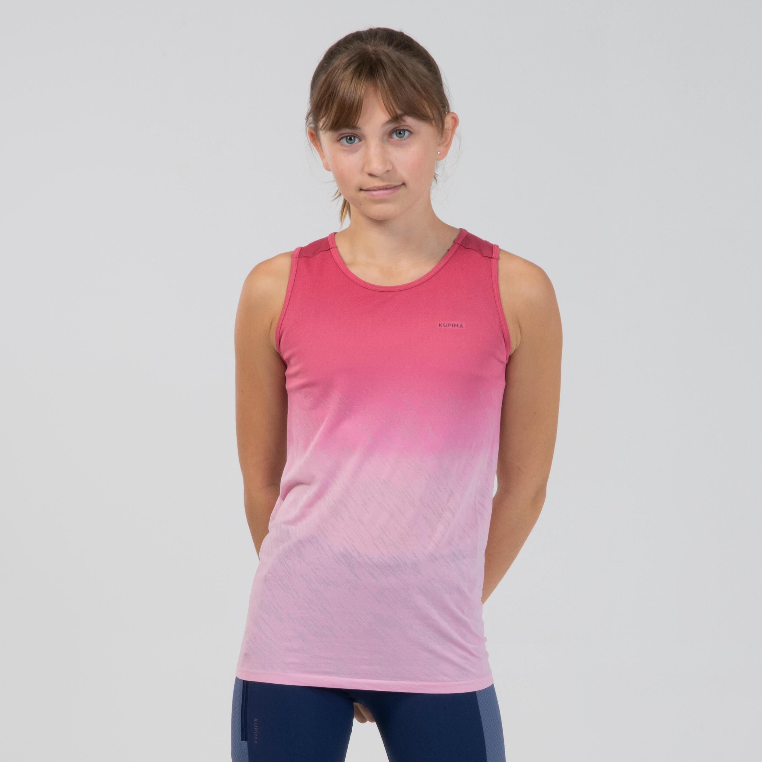 Kiprun Care girl's running and athletics tank pink - Decathlon