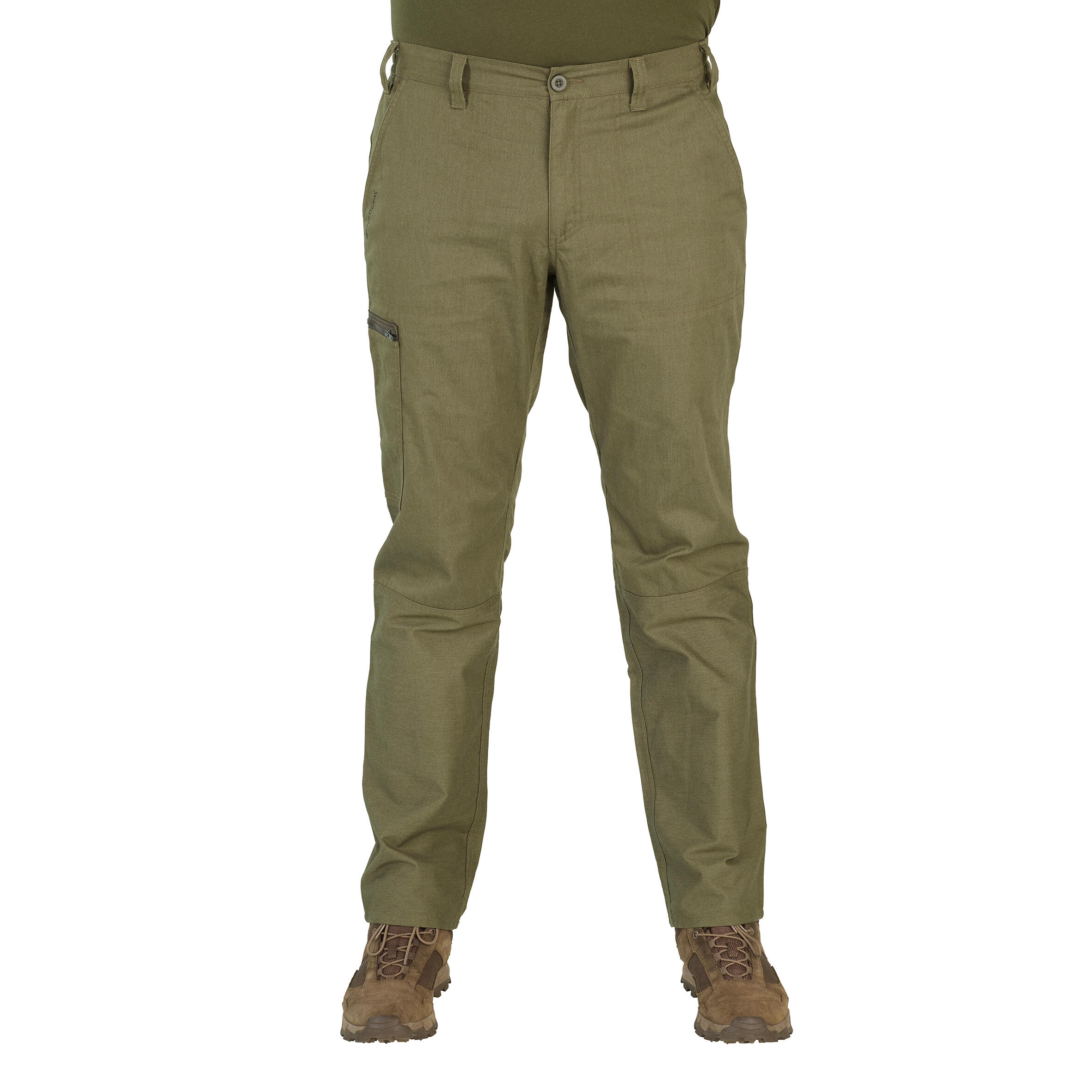 Men's Regular Trousers - Steppe 100 green