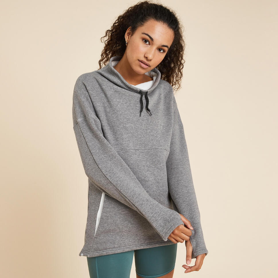 SWEAT YOGA CHAUD UNISEXE GRIS KIMJALY | Decathlon