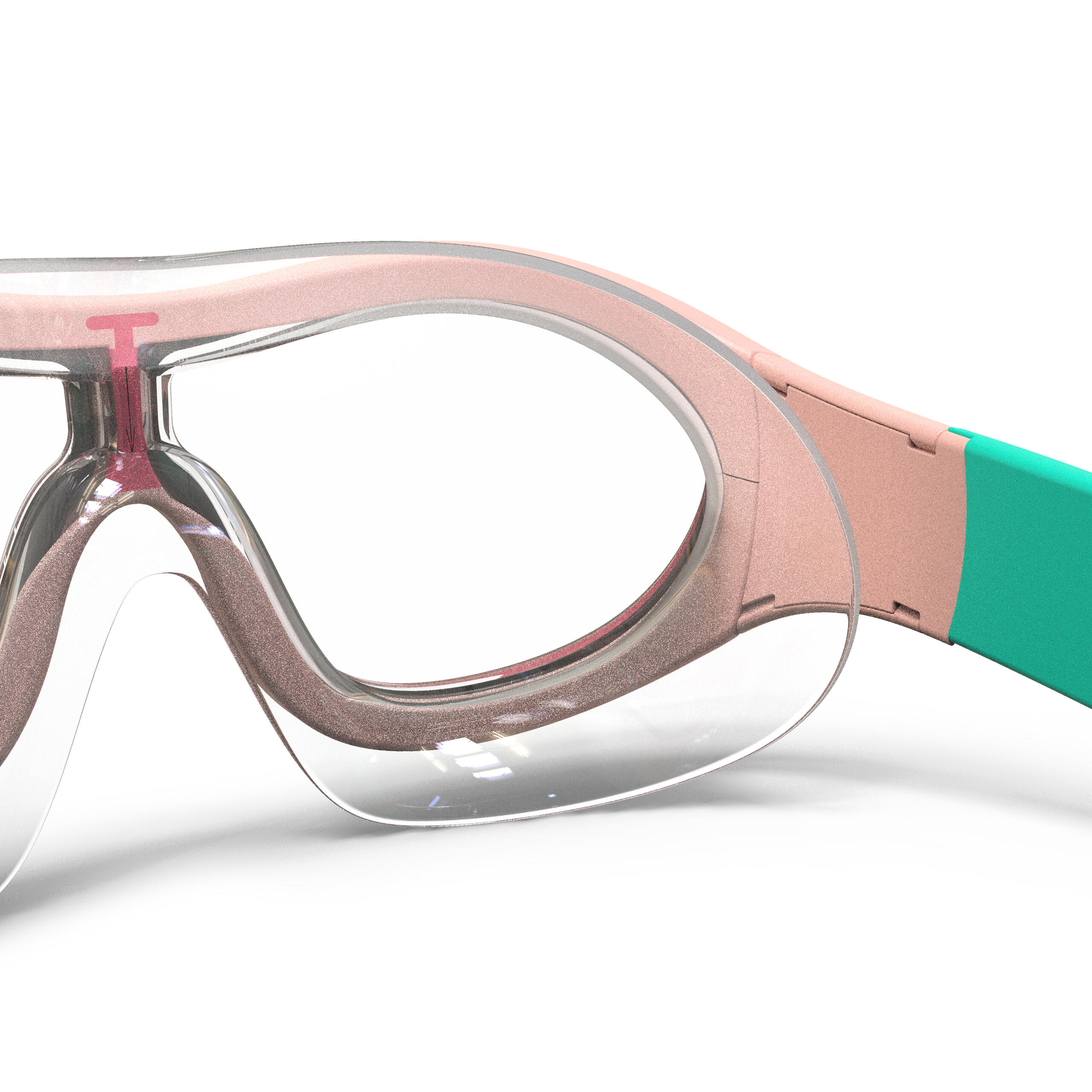 Kids’ Pool Mask with Clear Lens - Swimdow 100 - Aquamarine green ...