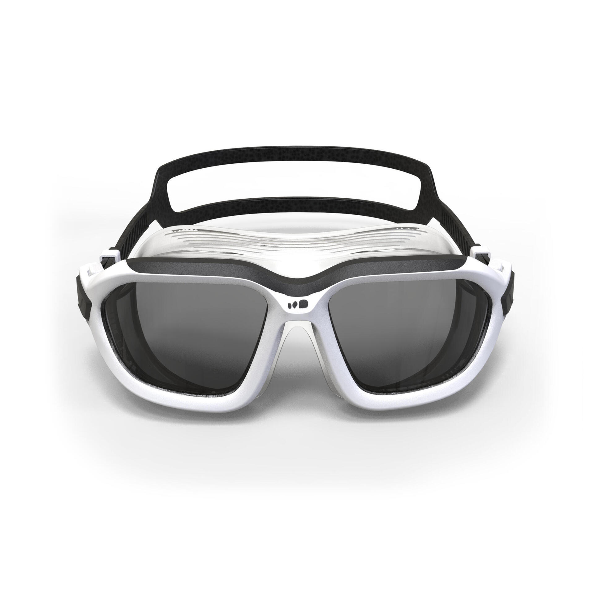 Pool mask - Swimming - Active Size L Smoked Lenses - Black / White