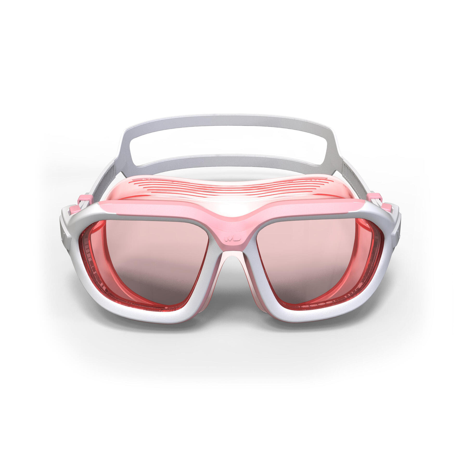 Pool Mask - Swimming - Active Size S Tinted Lenses - Pink / White